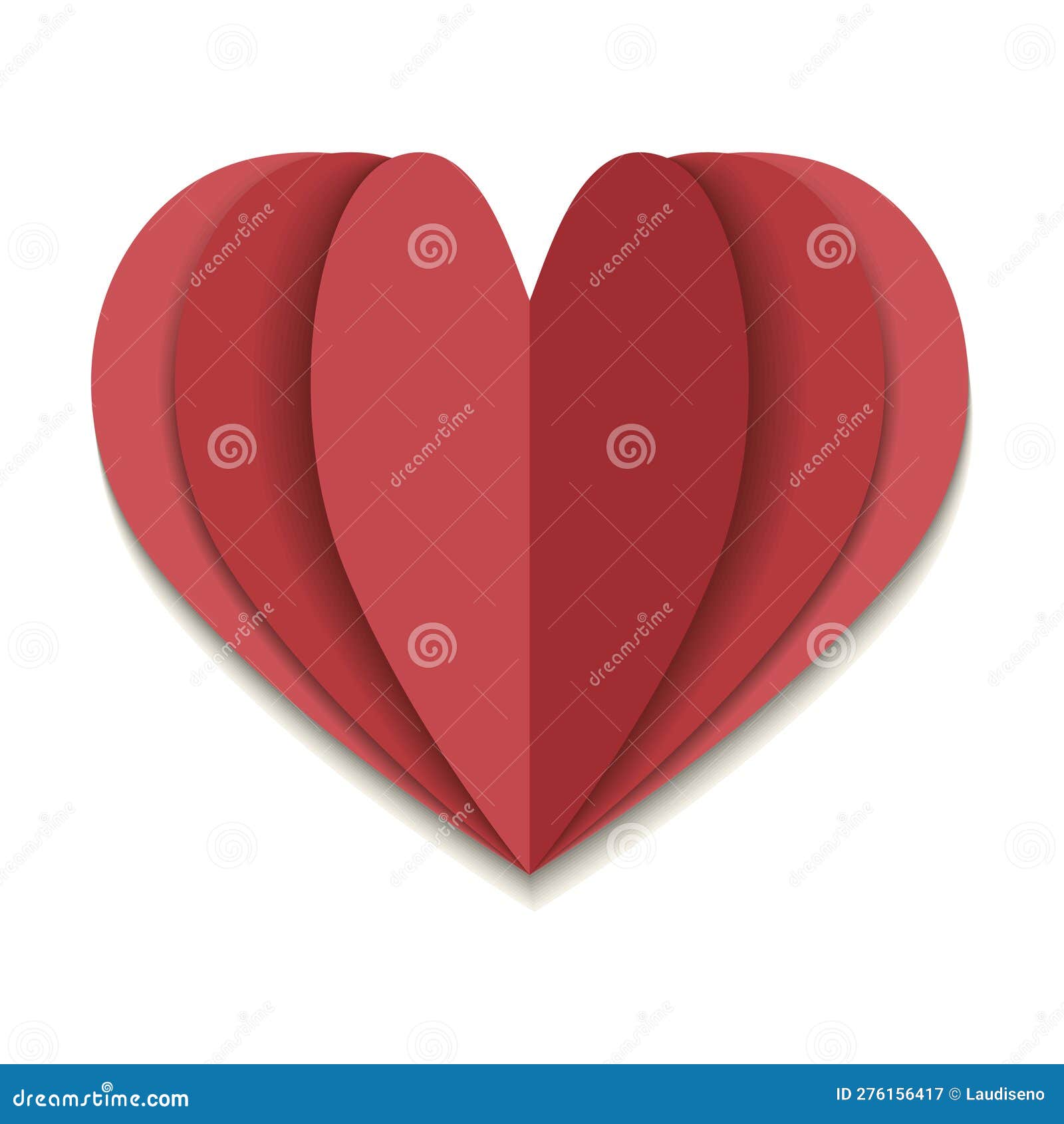 Isolated Colored Multi Layer Heart Shape Icon Vector Stock Illustration ...