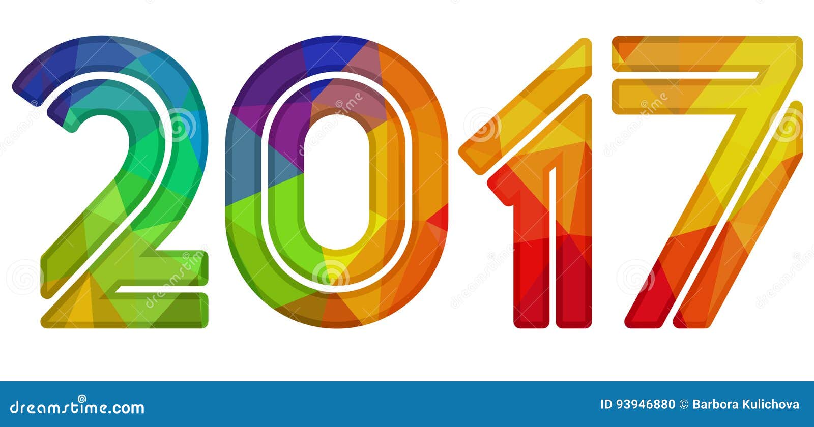 Isolated Colored Number 2017 Stock Vector - Illustration of winter ...