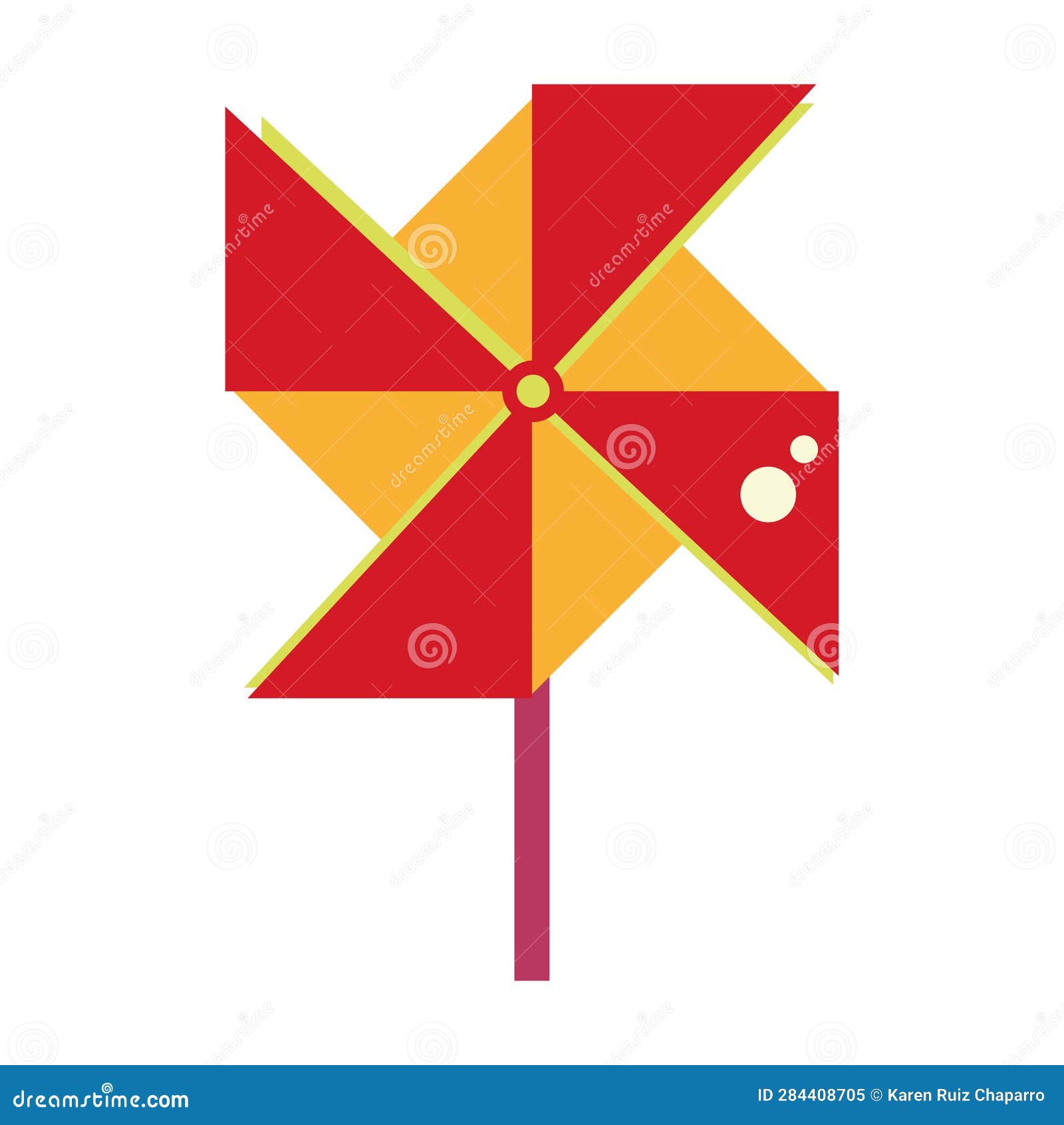 Isolated Colored Origami Paper Wind Mill Icon Vector Stock Vector ...