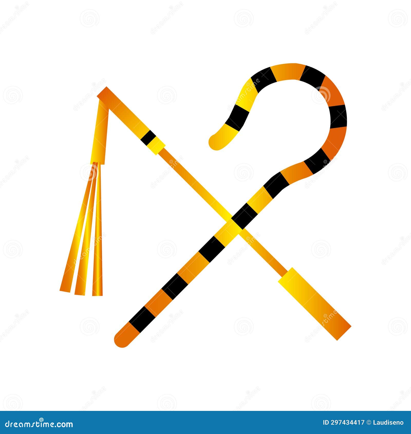 Isolated Colored Pharaoh Cane Symbol Vector Stock Vector - Illustration ...