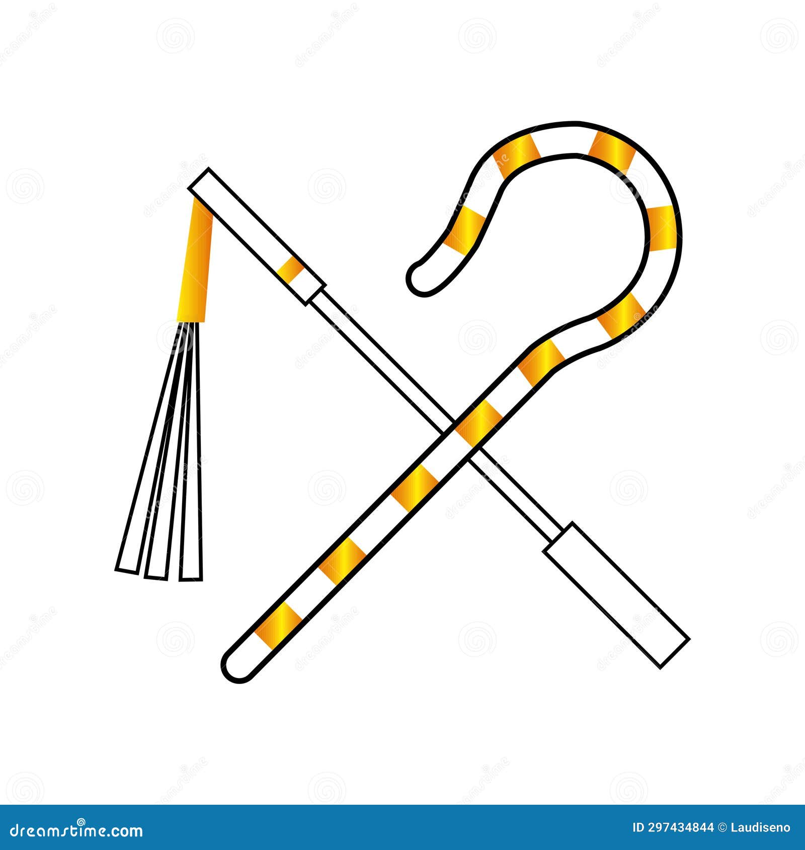 Isolated Colored Pharaoh Cane Symbol Vector Stock Vector - Illustration ...