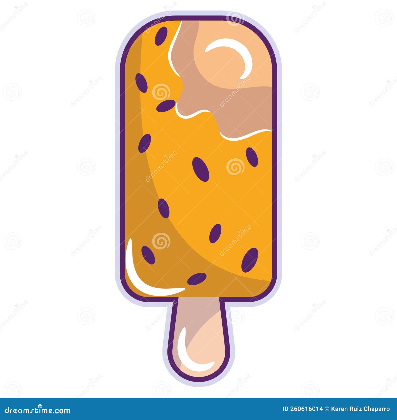 Isolated Colored Popsicle Icon Flat Design Vector Stock Vector ...