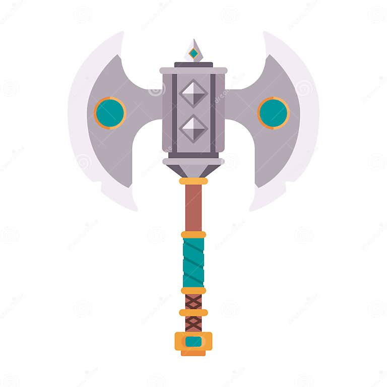 Isolated Colored Retro Videogame Axe Medieval Weapon Icon Vector Stock ... Isolated Colored Retro Videogame Axe Medieval Weapon Icon Vector Stock ...
