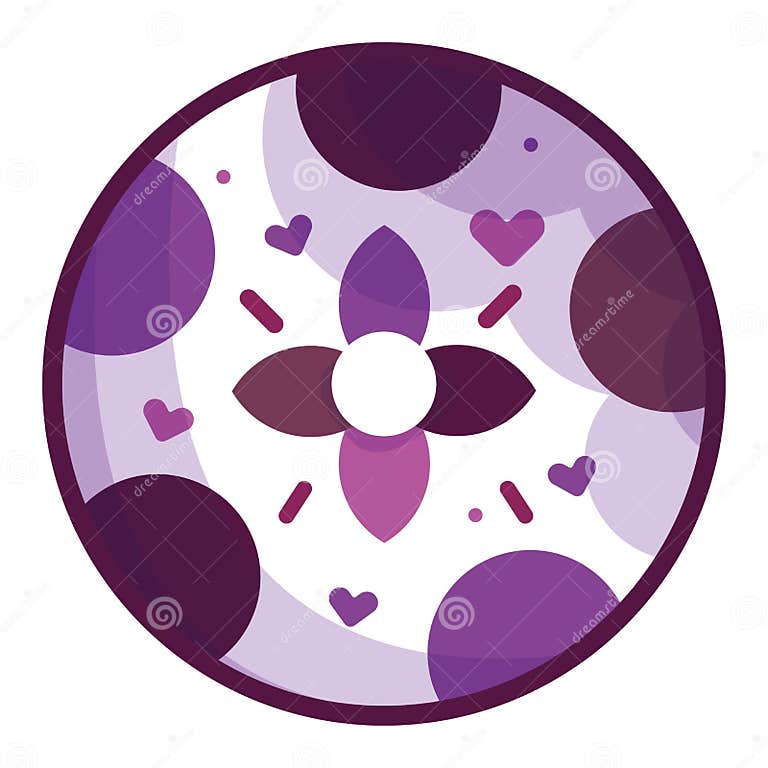 Isolated Colored Rounded Purple Candy Icon Vector Stock Vector ...