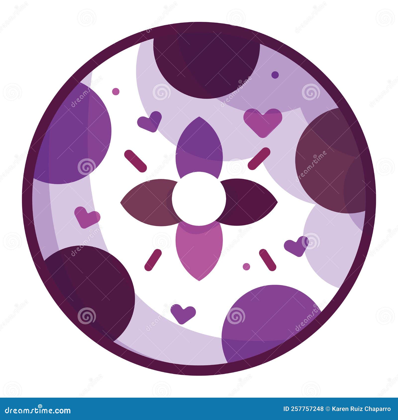 Isolated Colored Rounded Purple Candy Icon Vector Stock Vector ...
