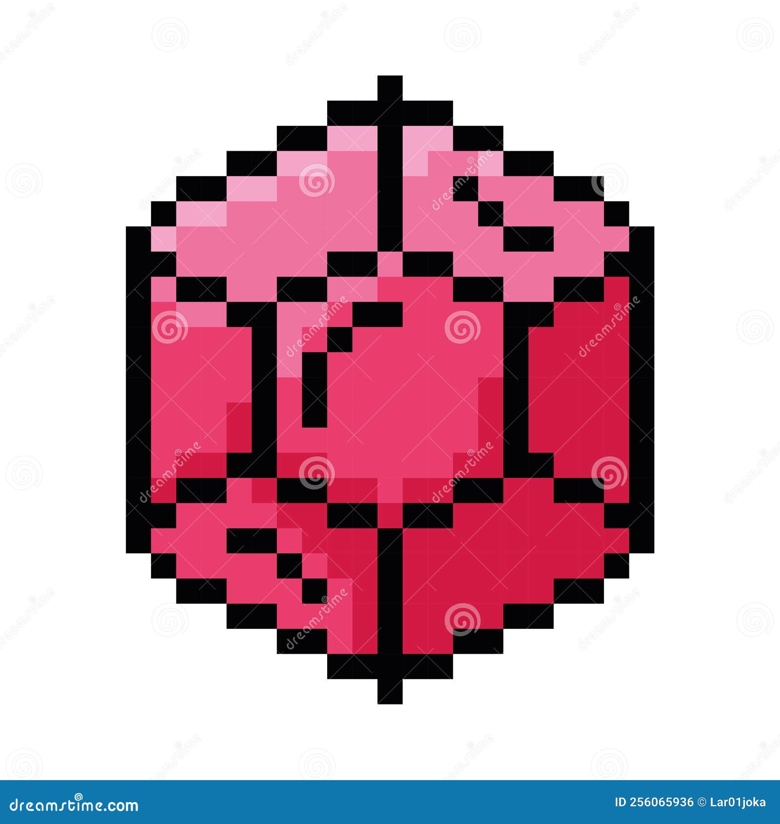 Isolated Colored Ruby Videogame Icon Pixelated Style Vector Stock ...