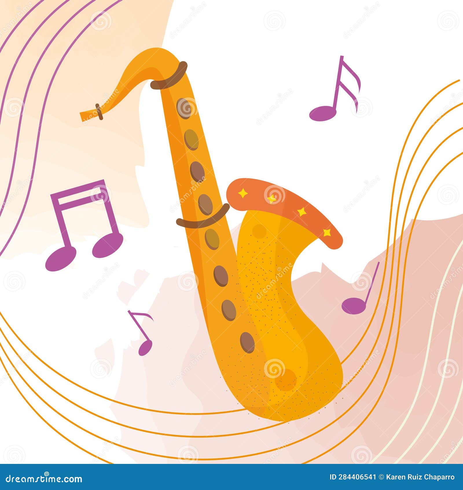Isolated Colored Saxophone Musical Instrument Vector Stock Vector ...