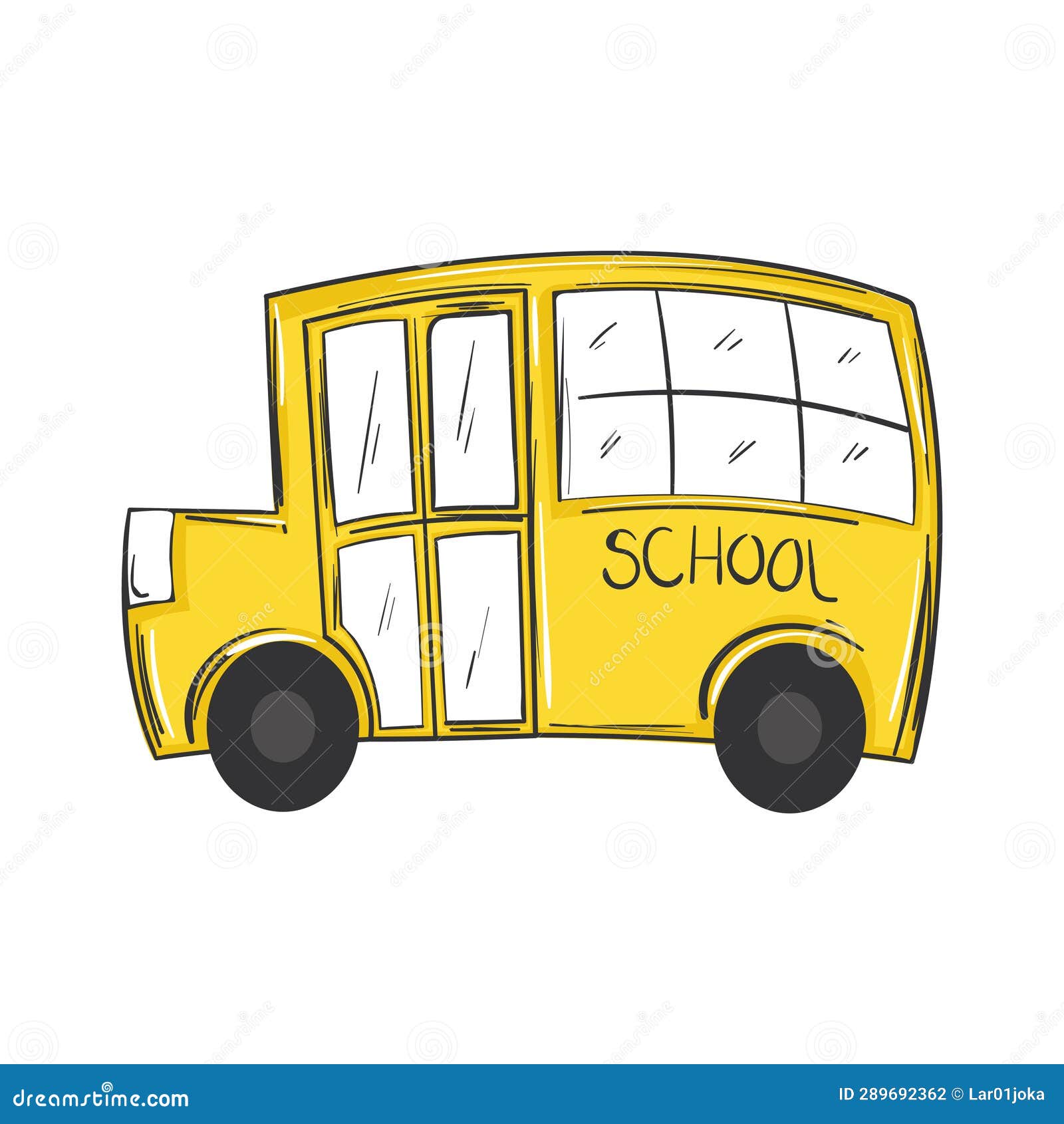 Isolated Colored School Bus Sketch Icon Vector Stock Illustration ...