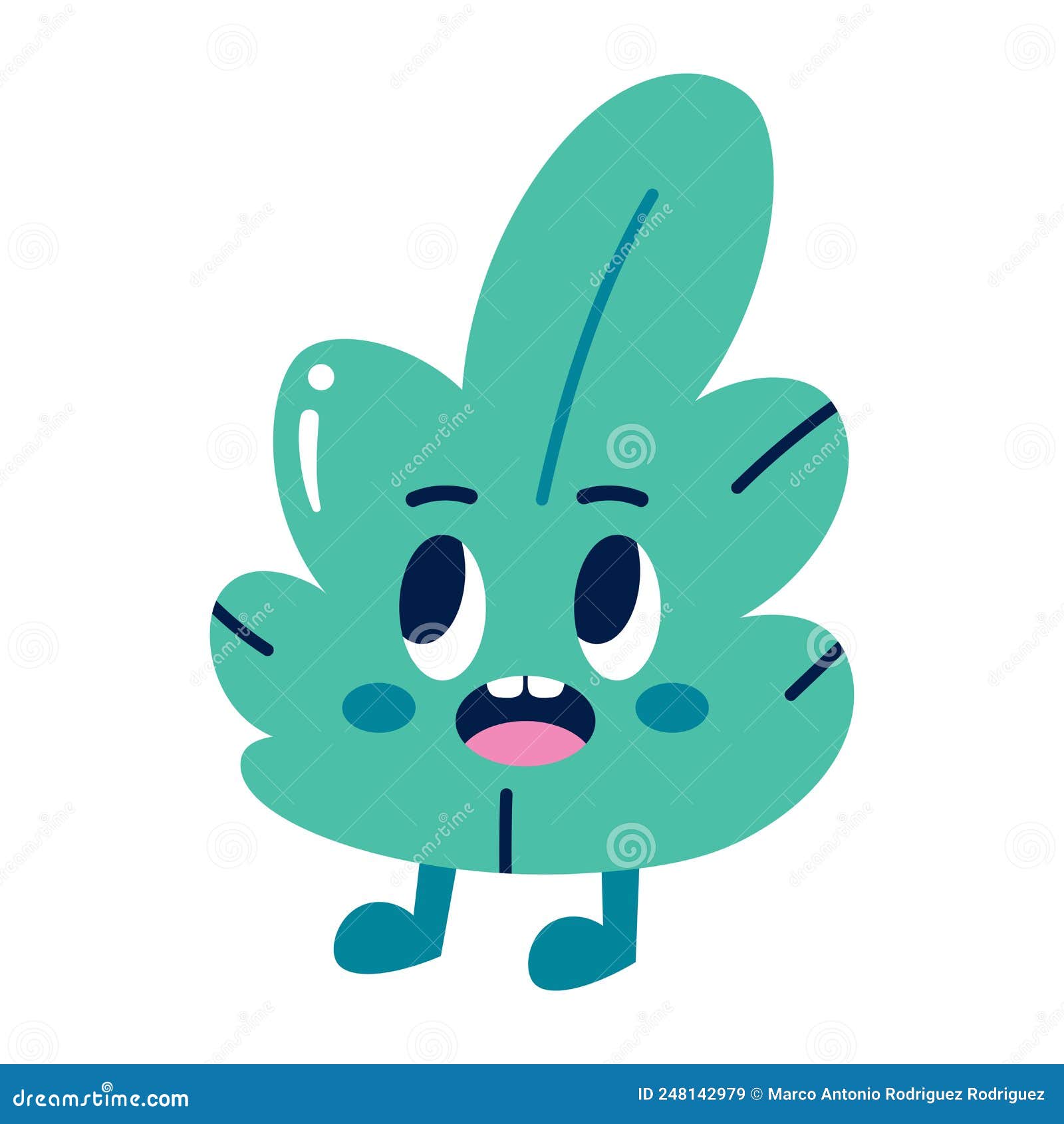 Isolated Colored Serious Natural Leaf Emote Vector Stock Vector ...