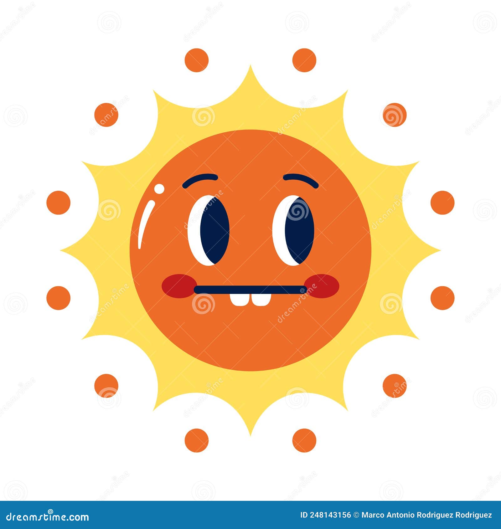 Isolated Colored Serious Sun Emote Vector Stock Vector - Illustration ...