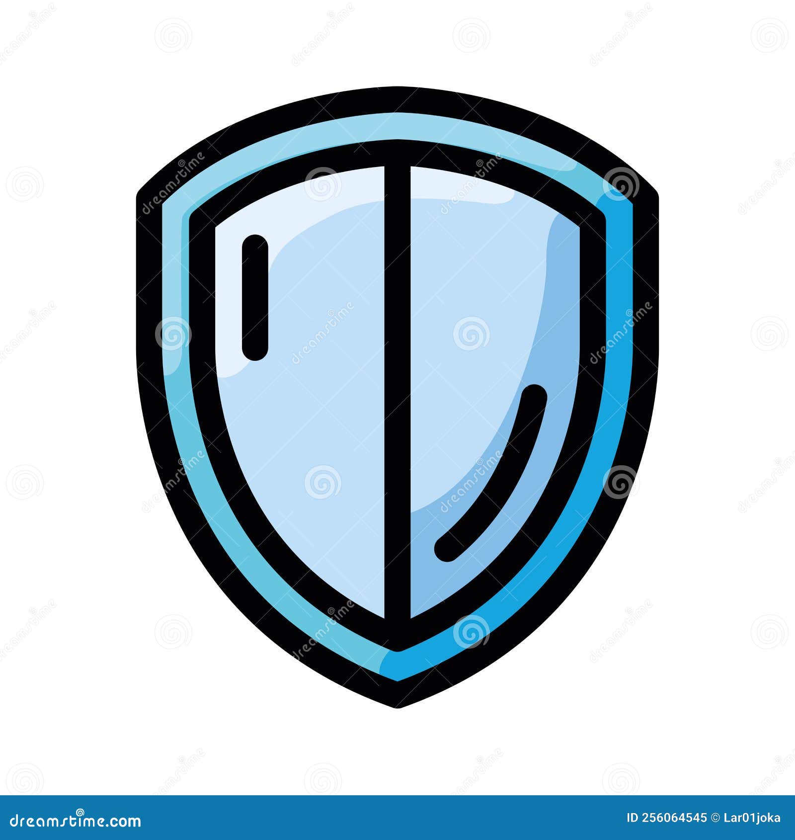Isolated Colored Shield Videogame Icon Flat Design Vector Stock Vector ...