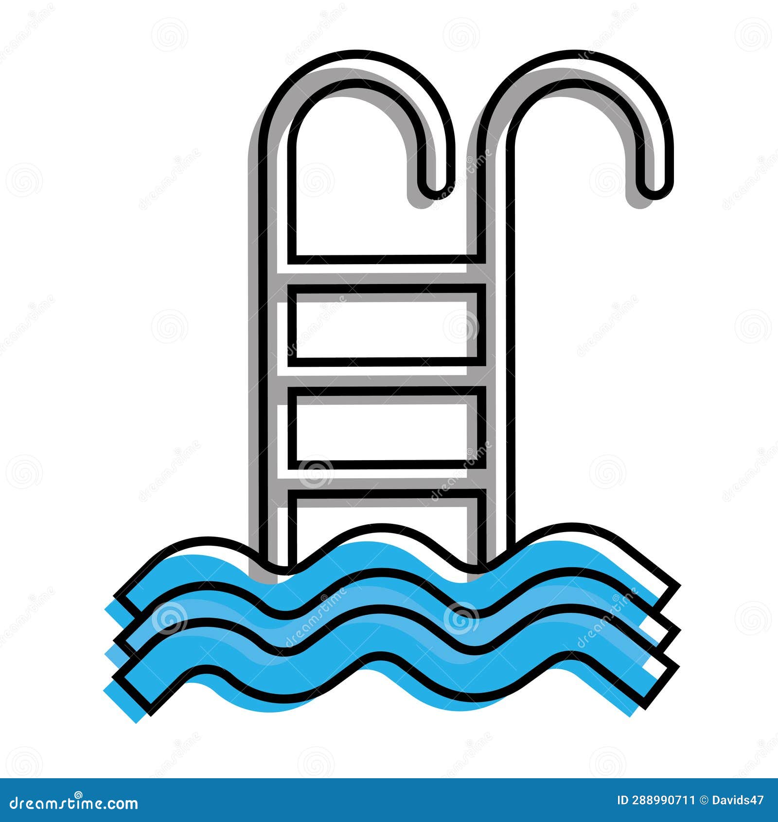Isolated Colored Sketch of a Pool Exit Icon Vector Stock Vector ...