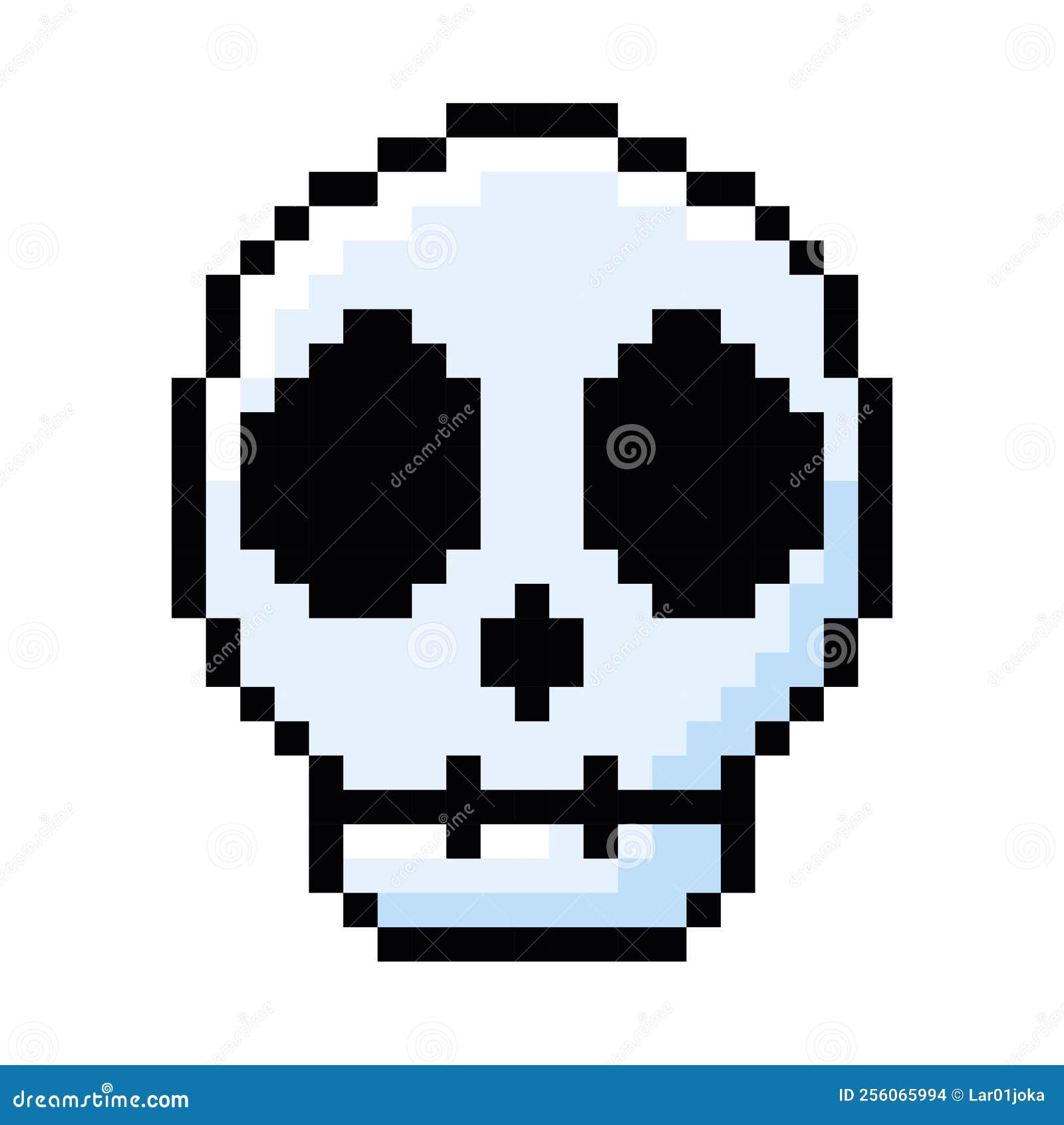 Isolated Colored Skull Videogame Icon Pixelated Style Vector Stock ...