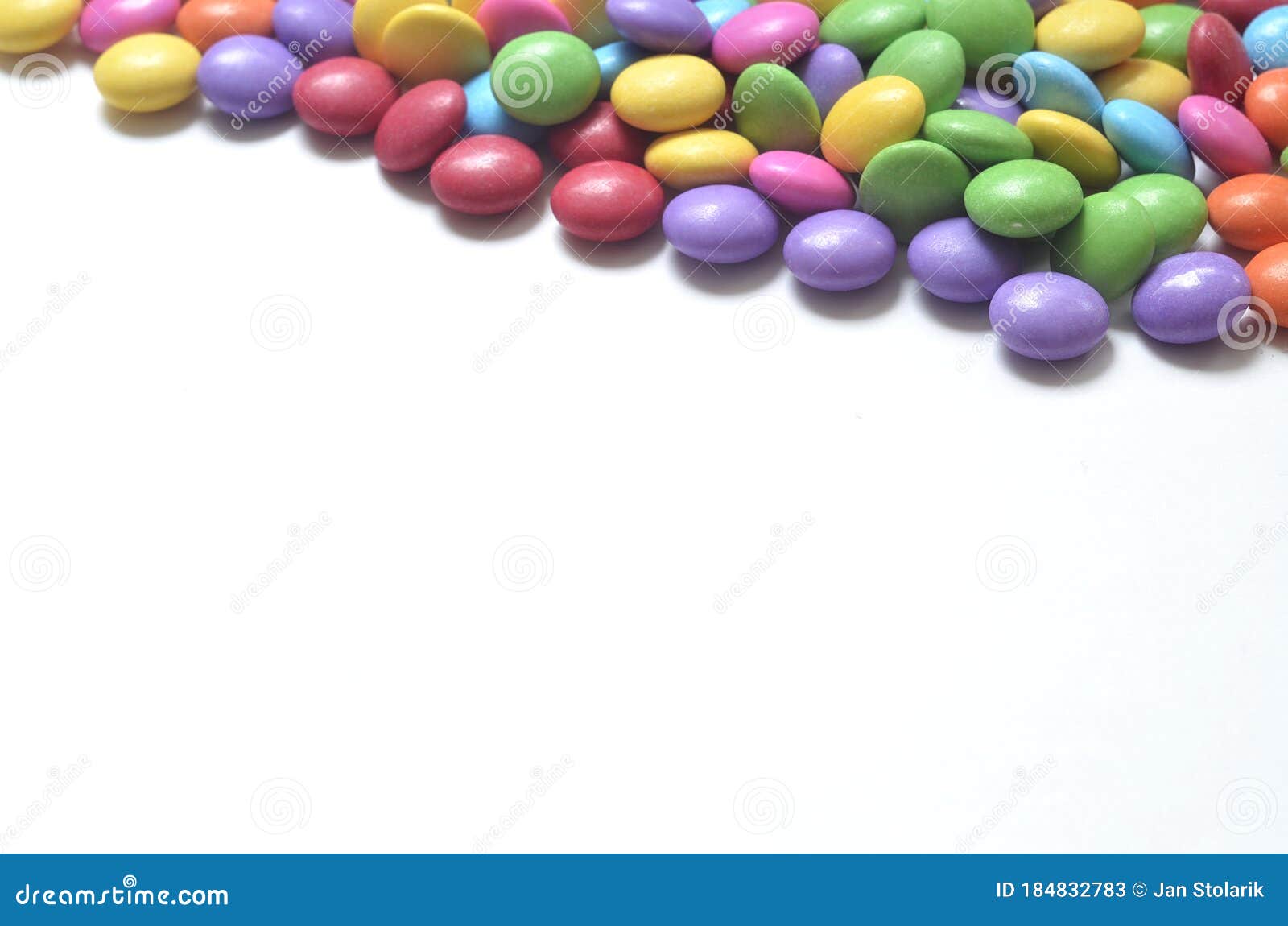 Isolated Colored Smarties on White Background Stock Image - Image of ...