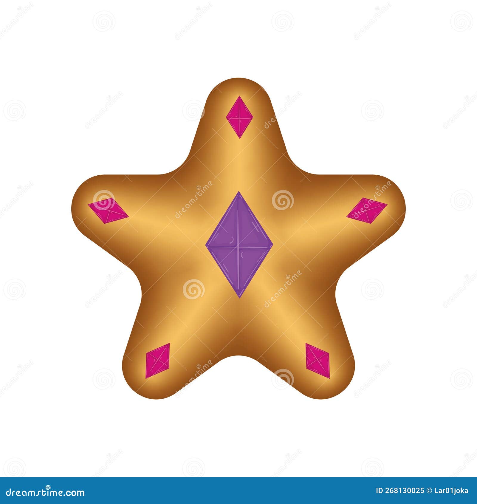 Isolated Colored Star Shape with Gemstones Vector Stock Vector ...