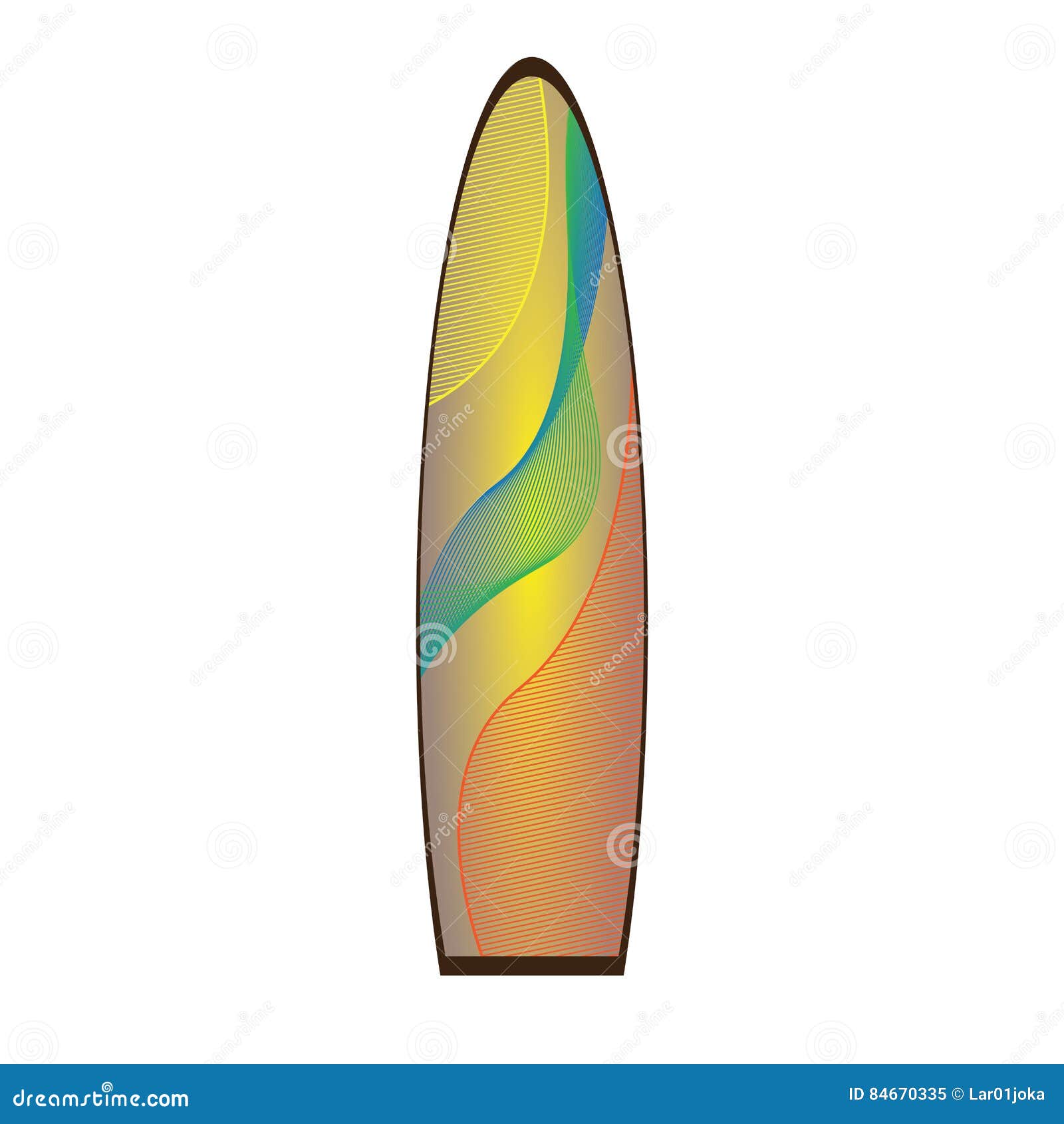 Isolated colored surfboard stock vector. Illustration of decoration ...