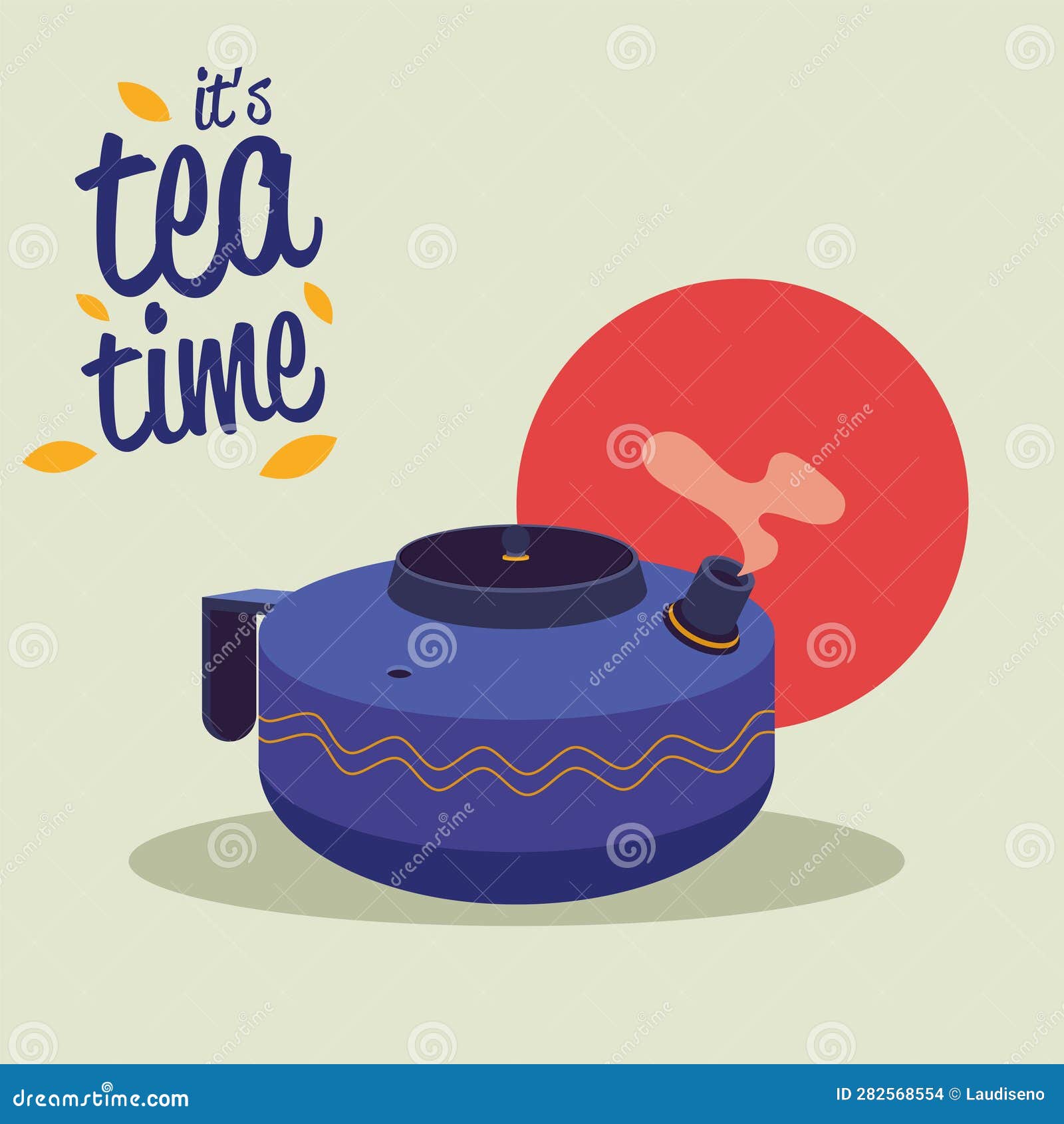 Isolated Colored Teapot with Steam Vector Stock Vector - Illustration ...