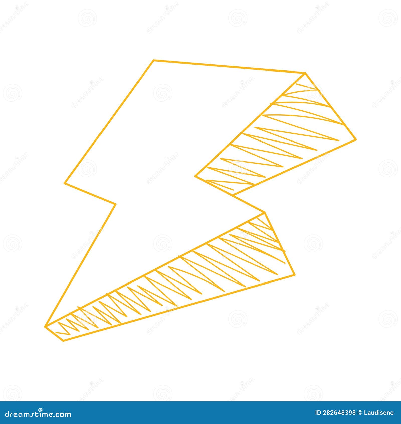 Isolated Colored Thunder Sketch Icon Vector Stock Vector - Illustration ...