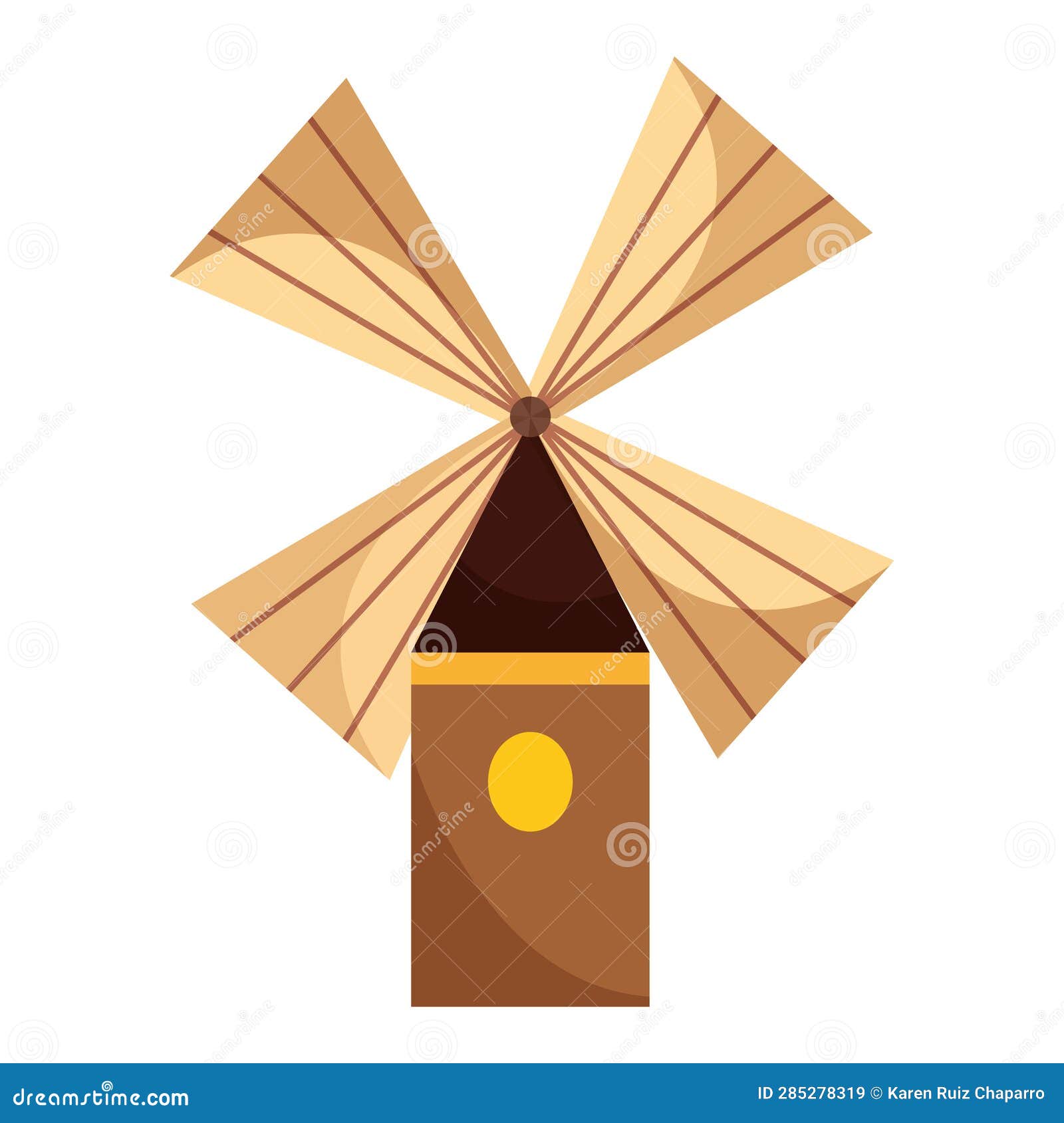 Isolated Colored Traditional Wind Mill Building Icon Vector Stock ...