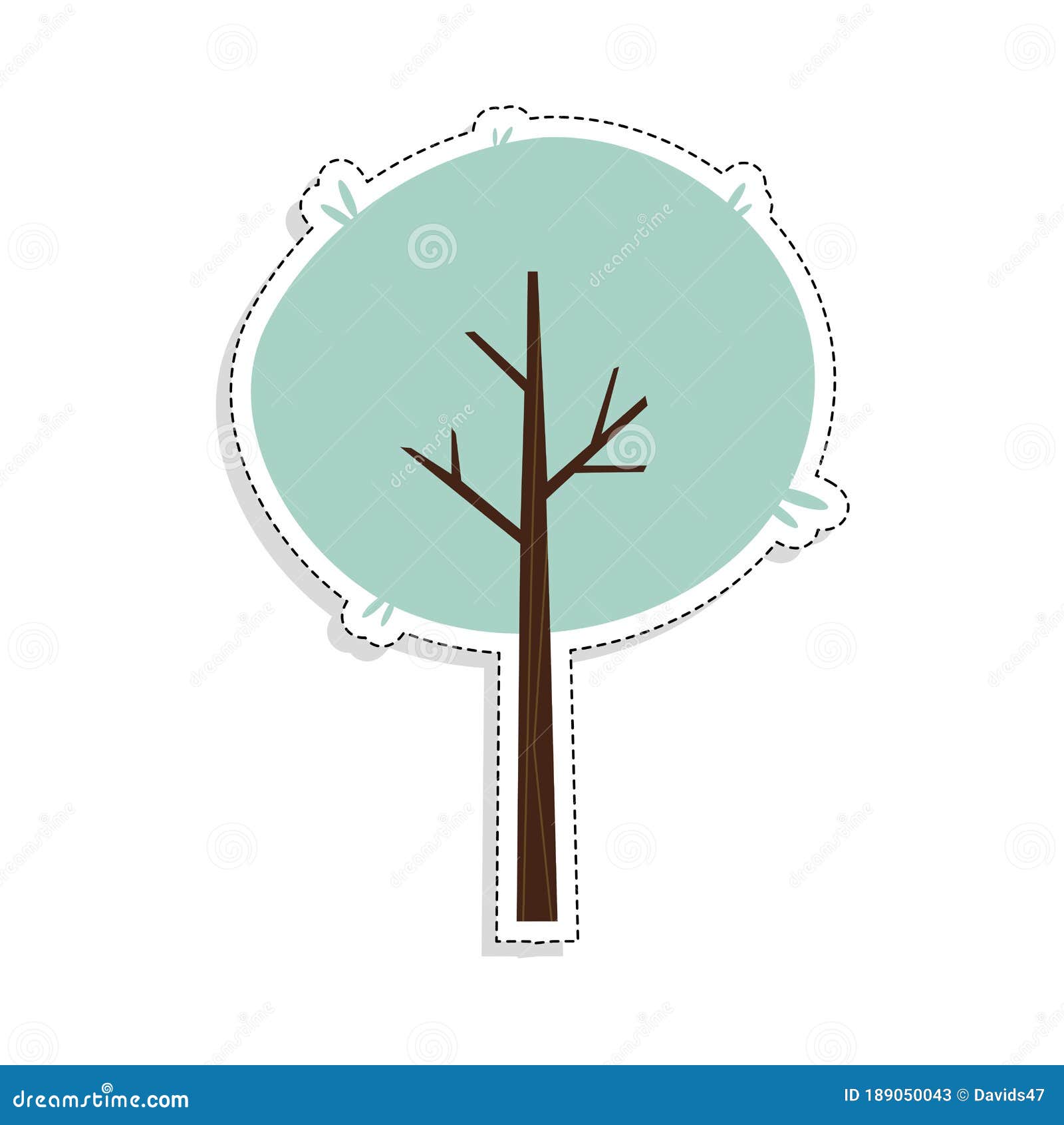 Isolated colored tree icon stock vector. Illustration of color - 189050043
