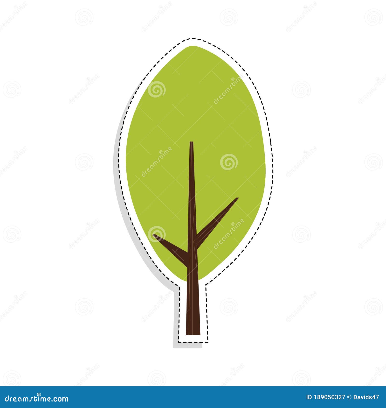 Isolated colored tree icon stock vector. Illustration of tree - 189050327
