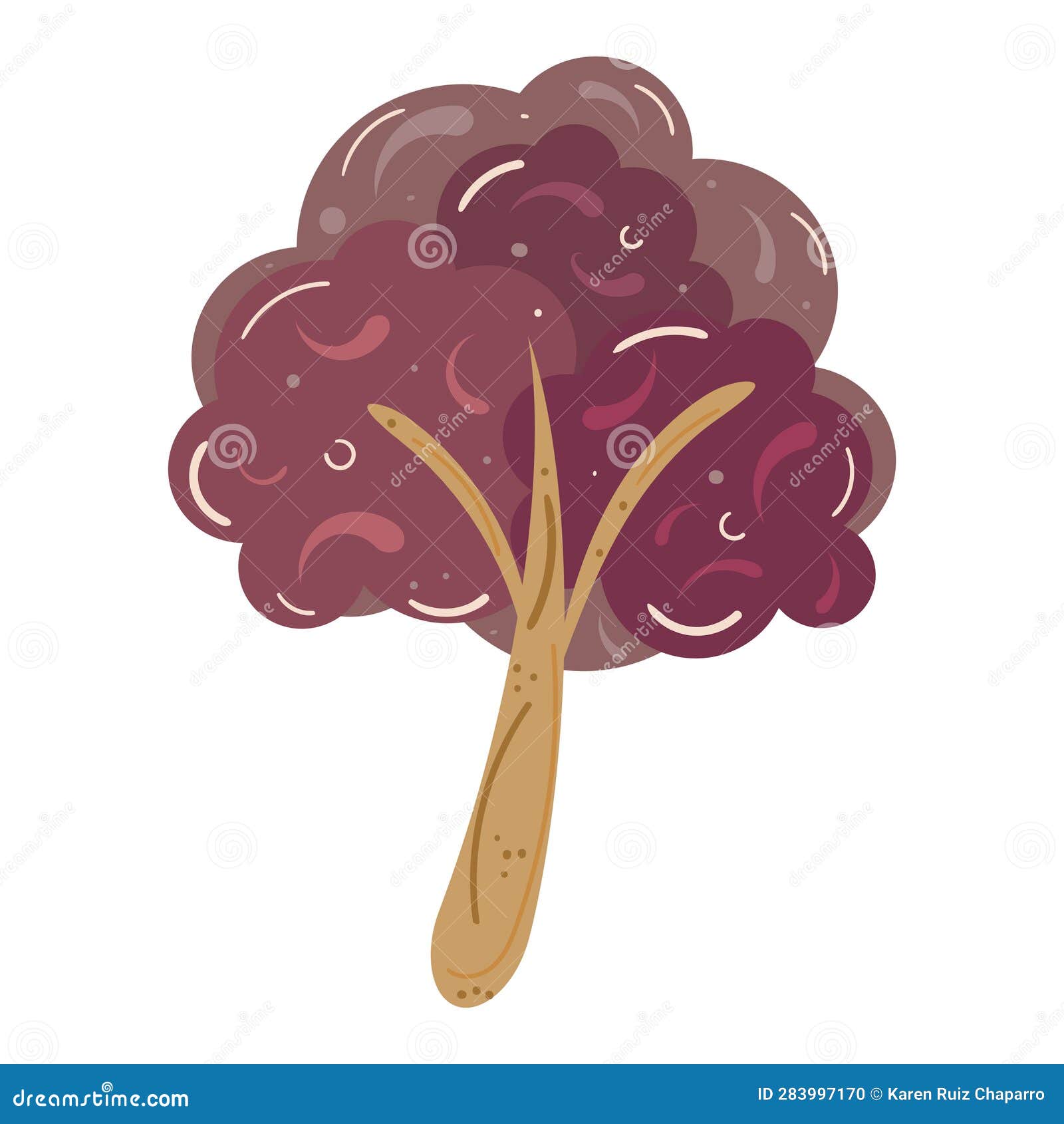Isolated Colored Tree Sketch Icon Vector Stock Vector - Illustration of ...