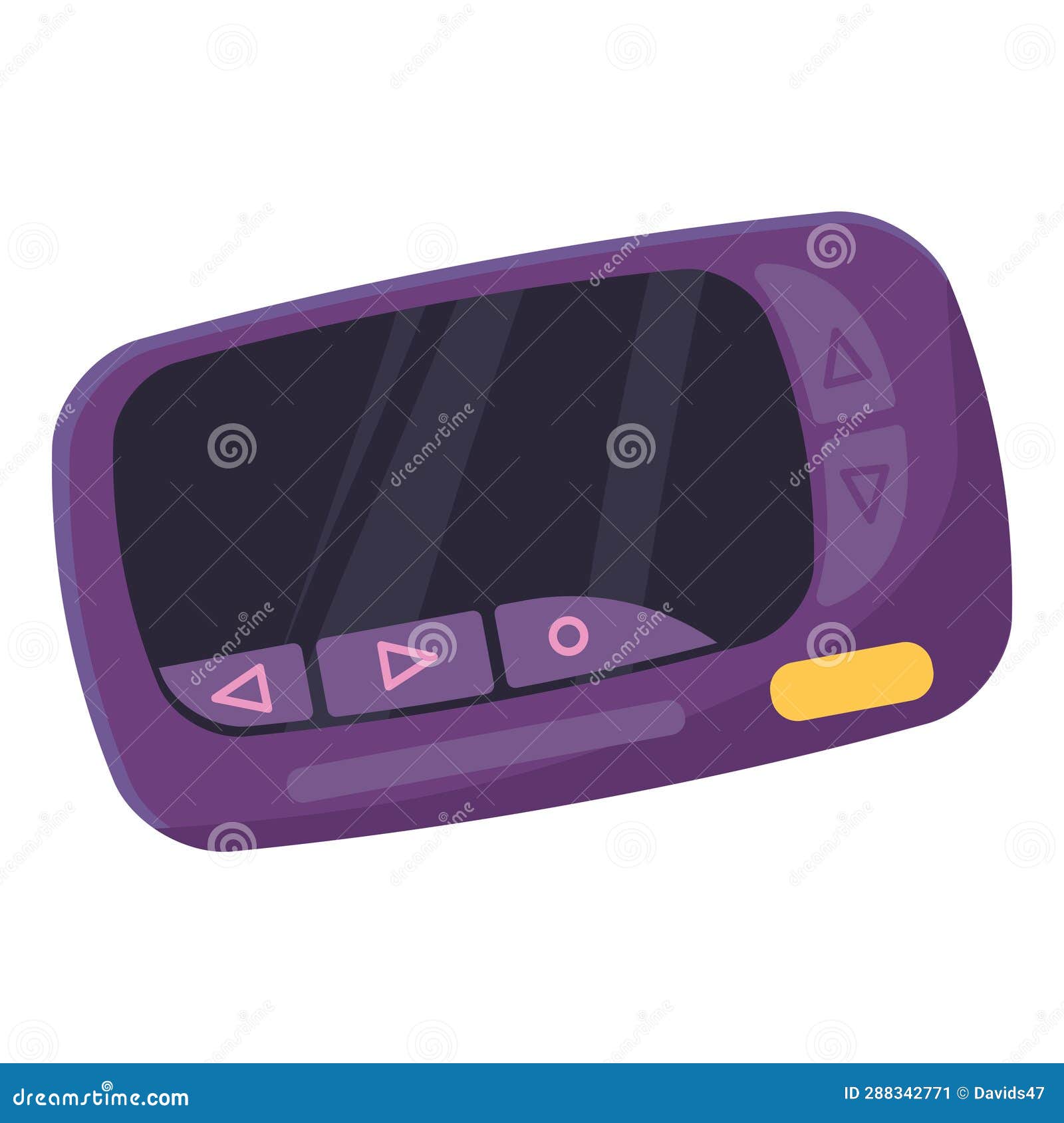 Isolated Colored Vintage Beeper Icon Vector Stock Vector - Illustration ...