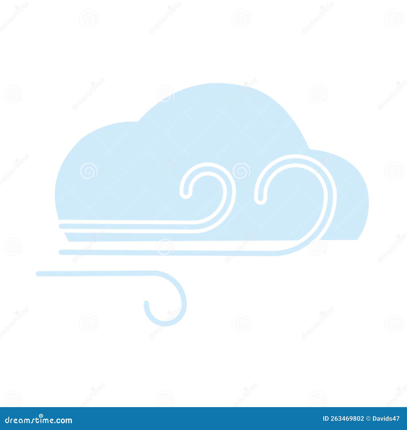 Isolated Colored Windy Cloud Weather Icon Vector Stock Vector ...