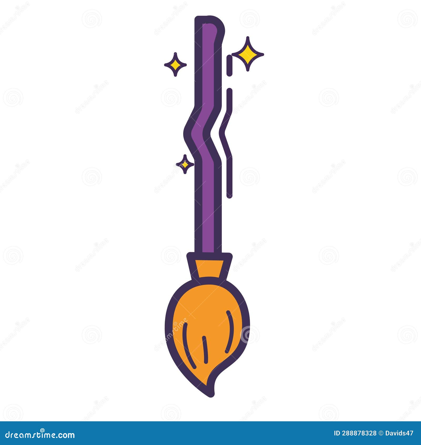 Isolated Colored Witch Broom Magic Icon Vector Stock Vector ...