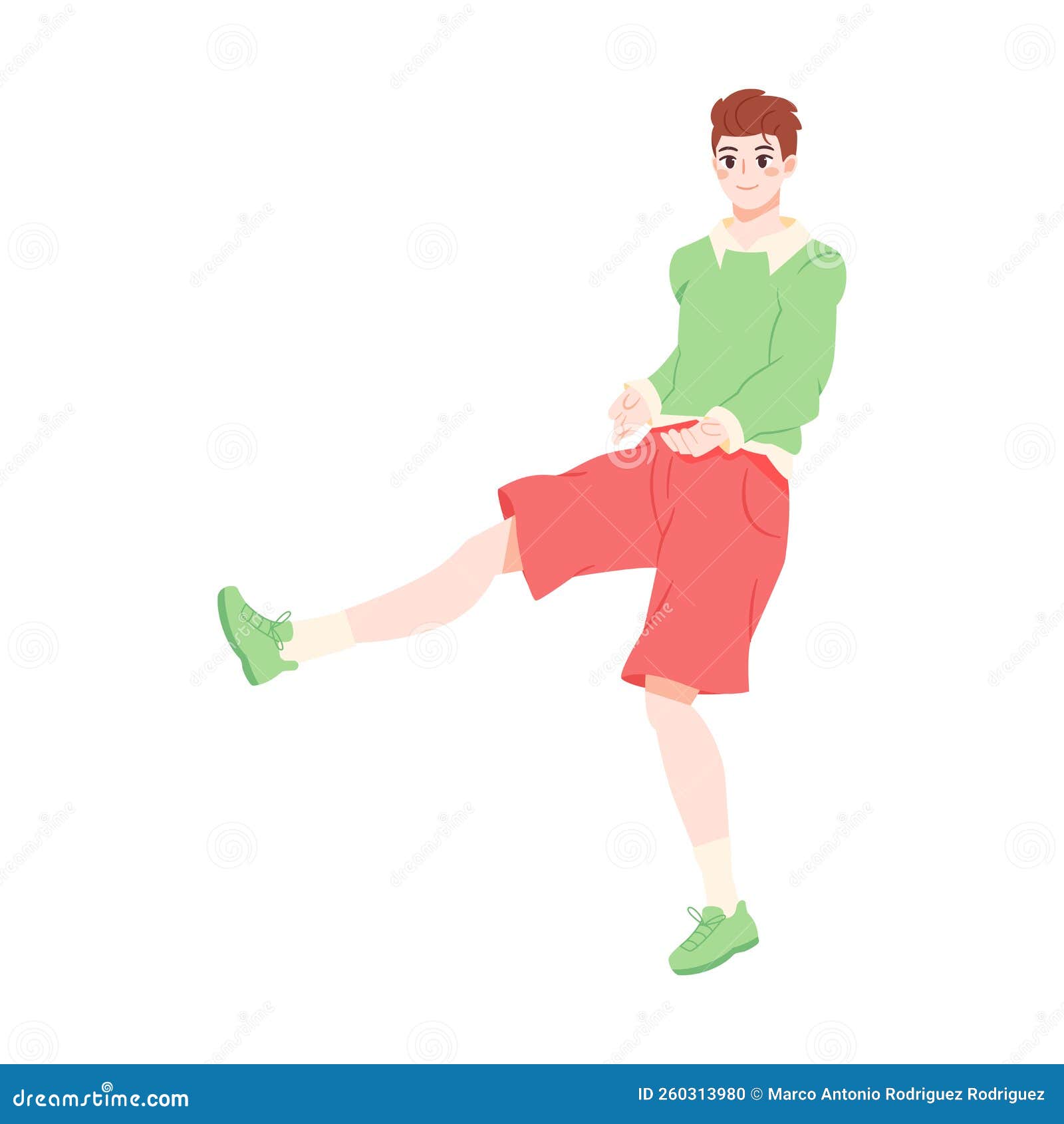 Isolated Colored Young Male Character Vector Stock Vector ...