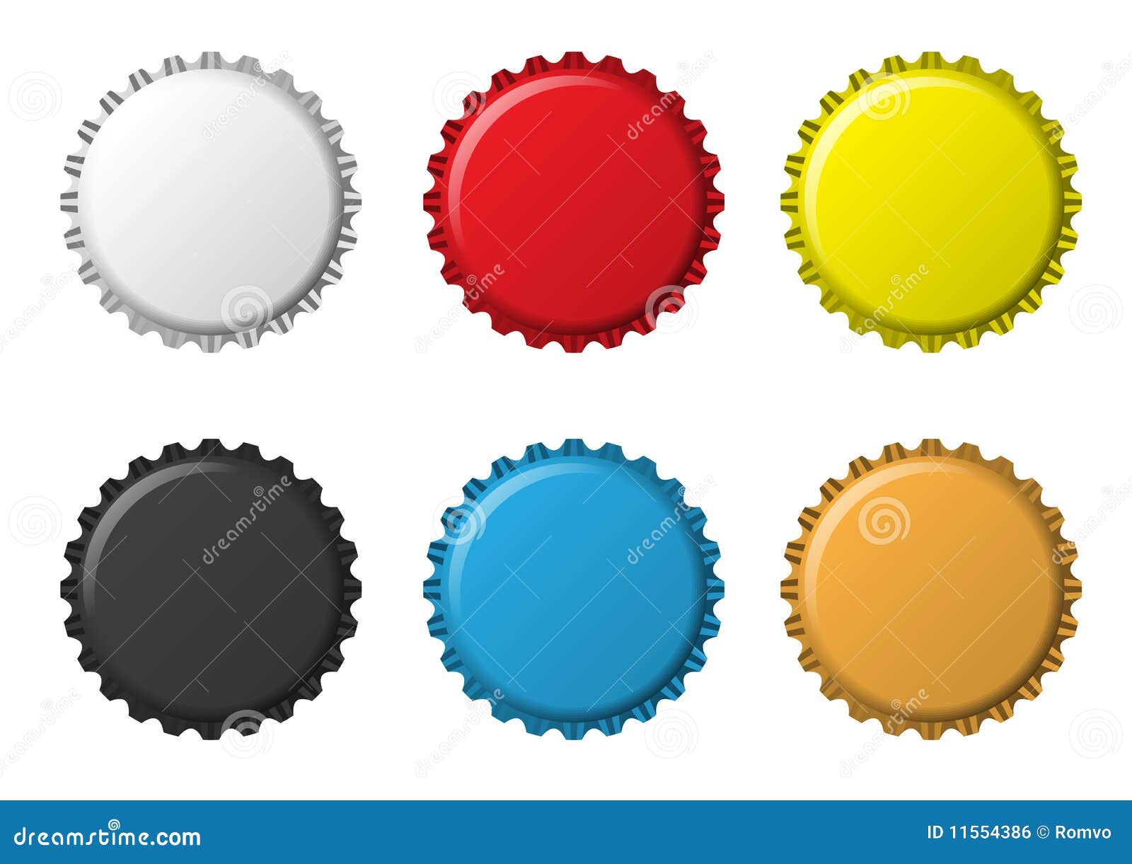 Bottle Caps Cartoon Vector | CartoonDealer.com #18143345