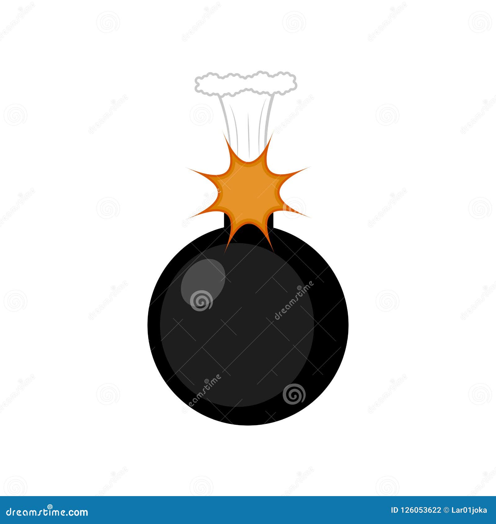 Comic Bomb Emoji. Cartoon Character With Bored Face Expression. Vector ...