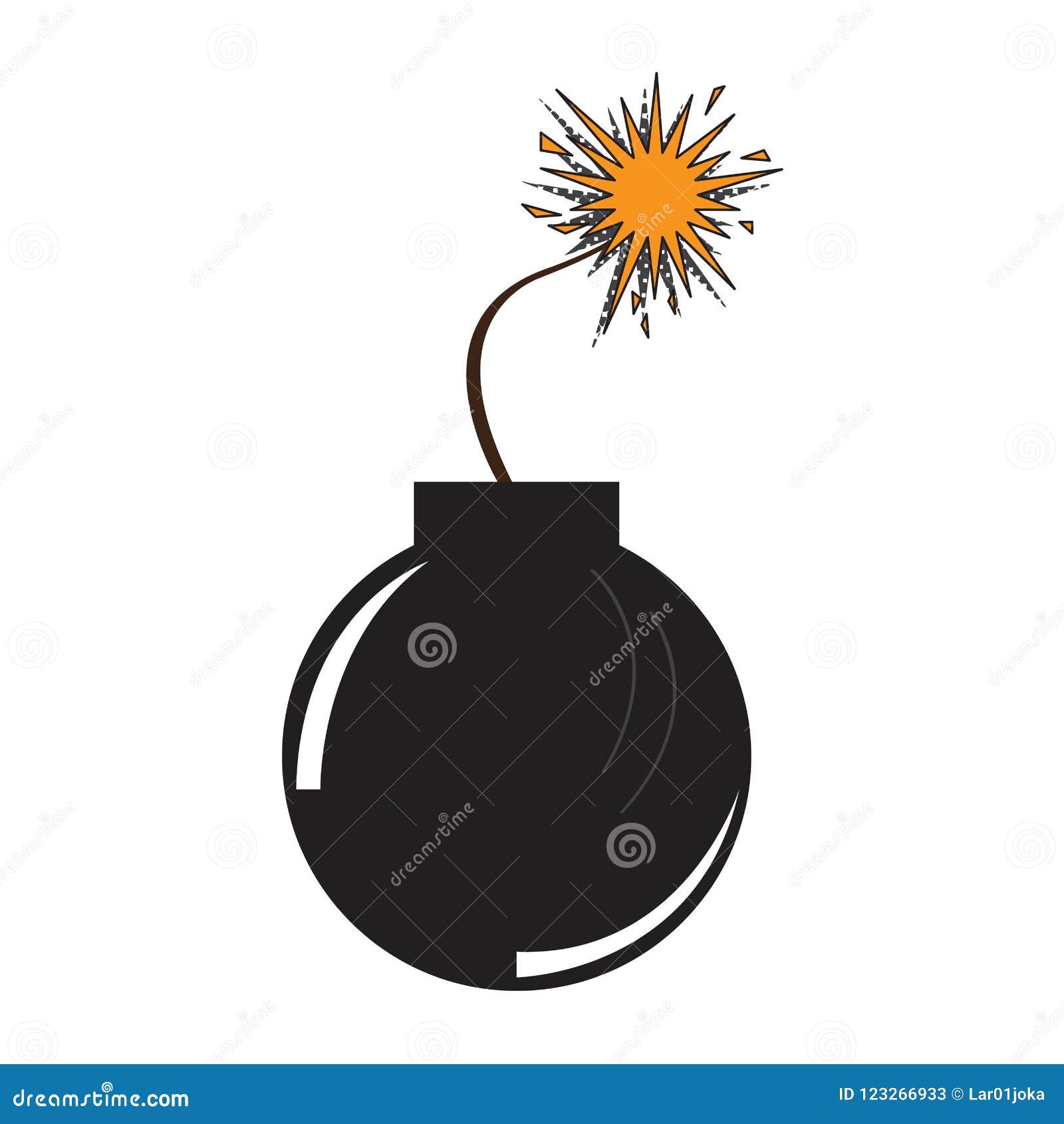 Isolated comic bomb icon stock vector. Illustration of explosion ...