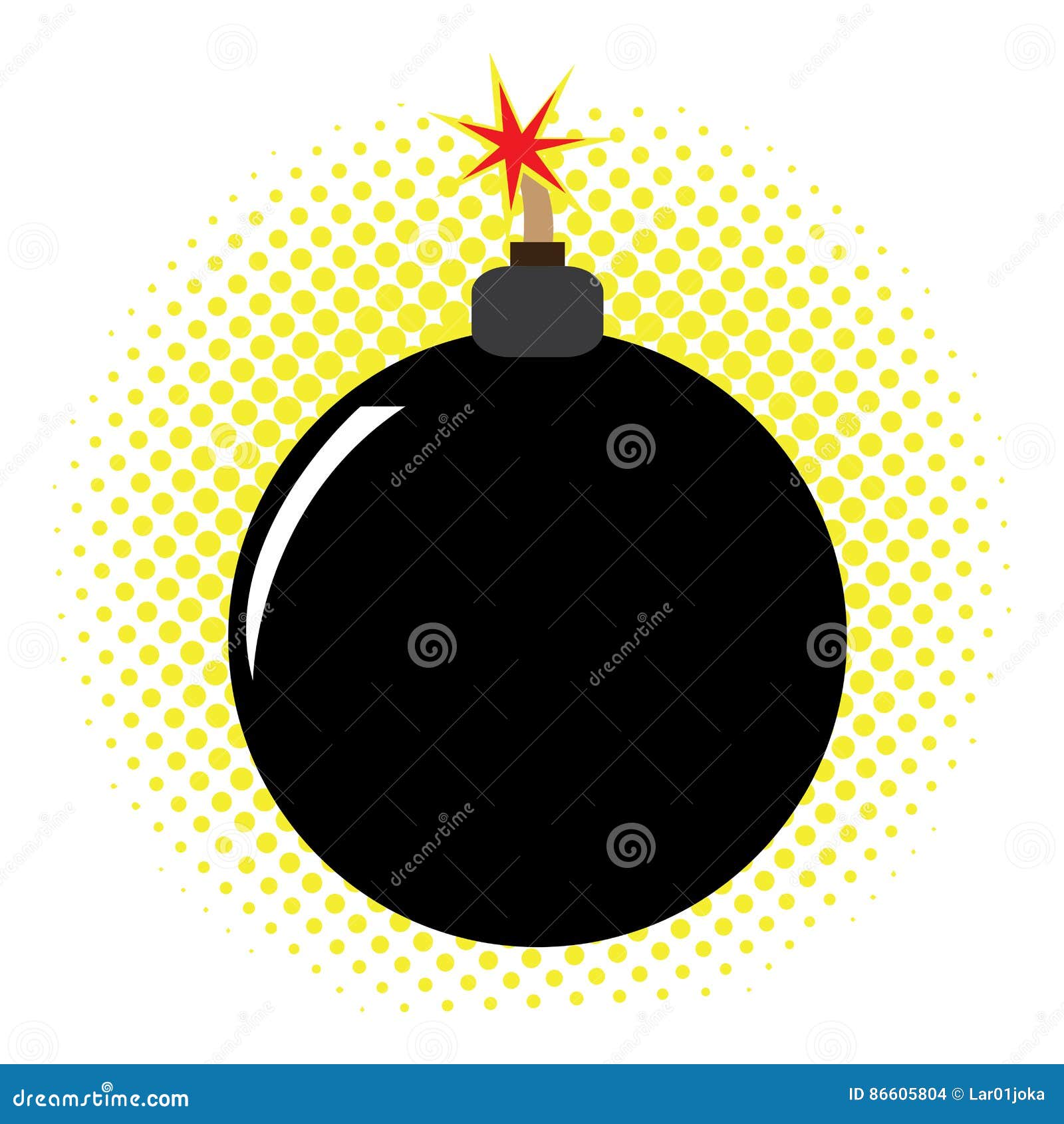 Isolated comic bomb stock vector. Illustration of background - 86605804