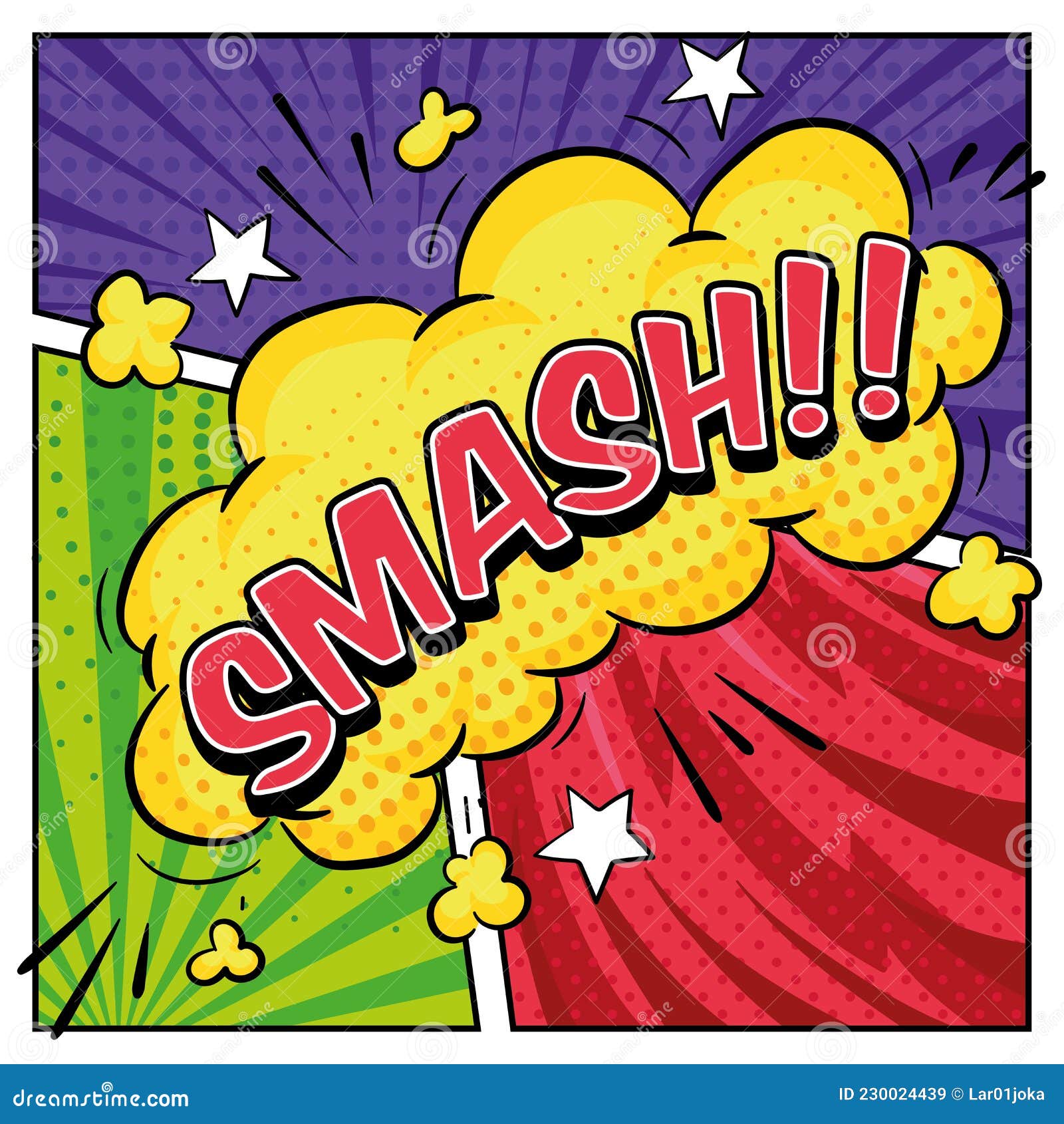 Isolated Comic Expression on a Colored Comic Page Stock Vector ...