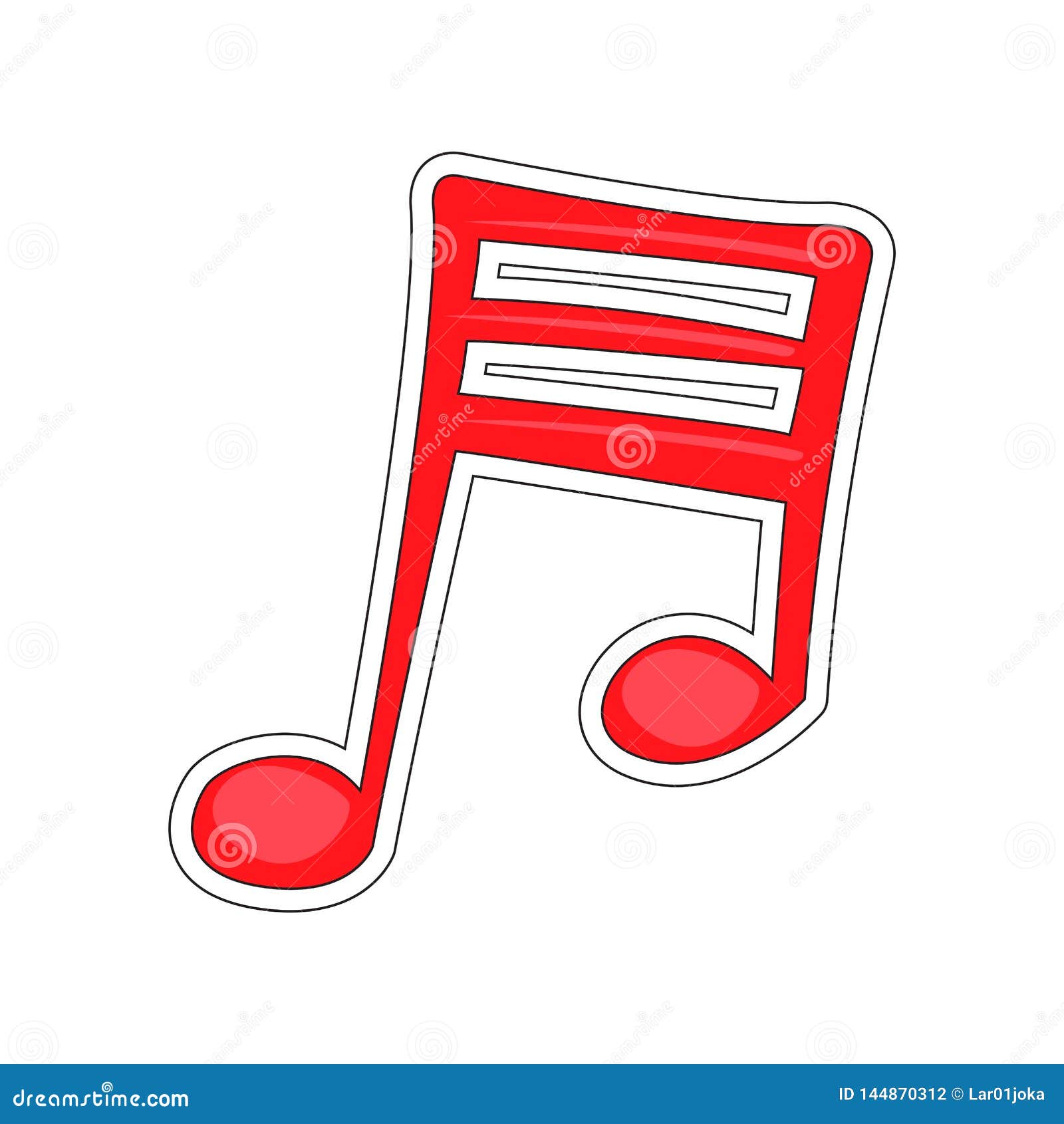 Isolated Comic Musical Note Stock Vector - Illustration of concept ...
