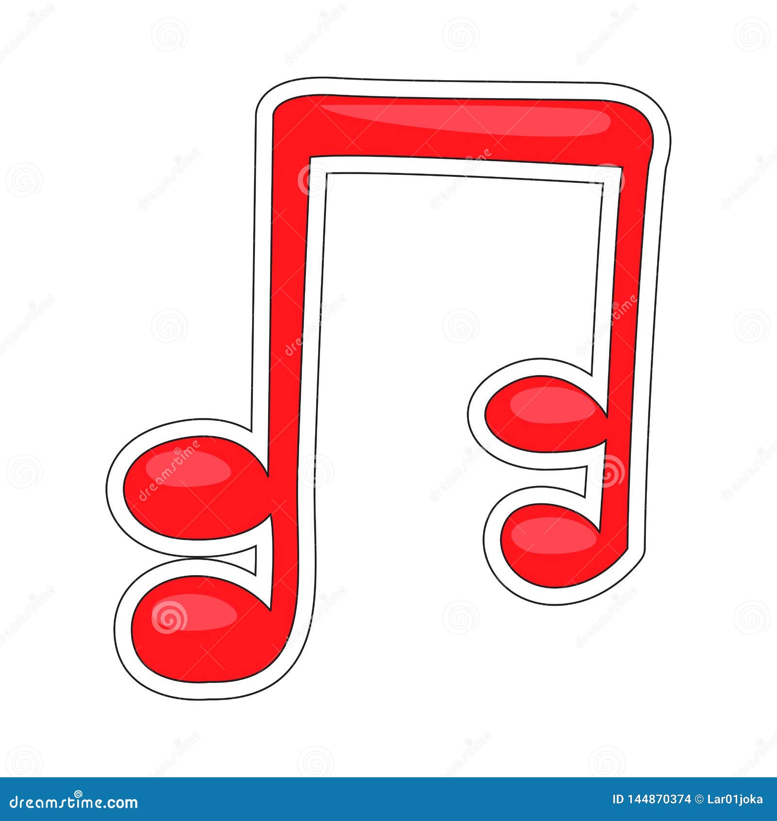 Isolated Comic Musical Note Stock Vector - Illustration of creative ...