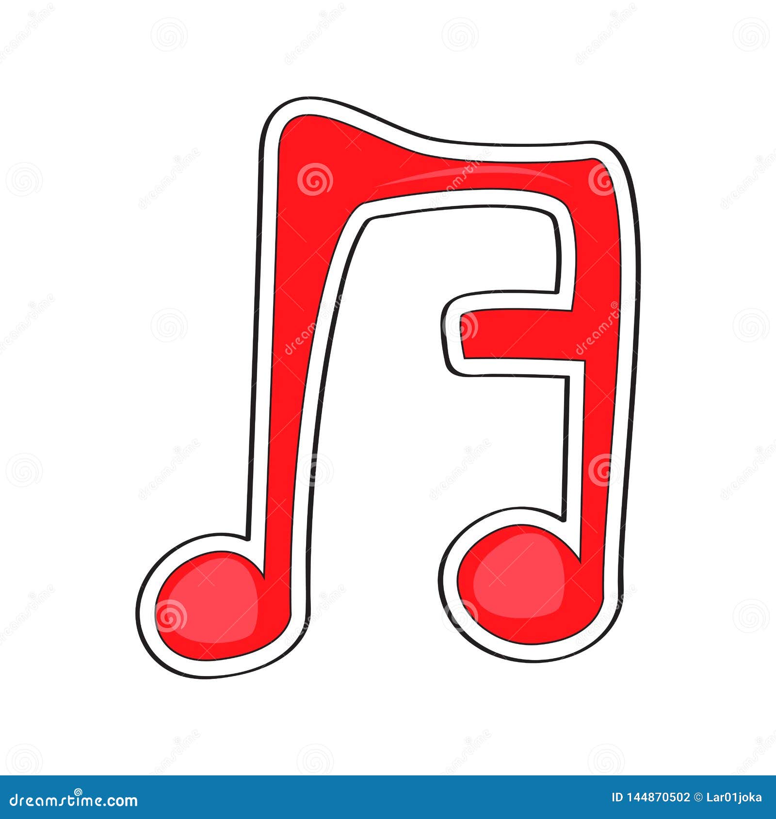 Isolated Comic Musical Note Stock Vector - Illustration of comic ...