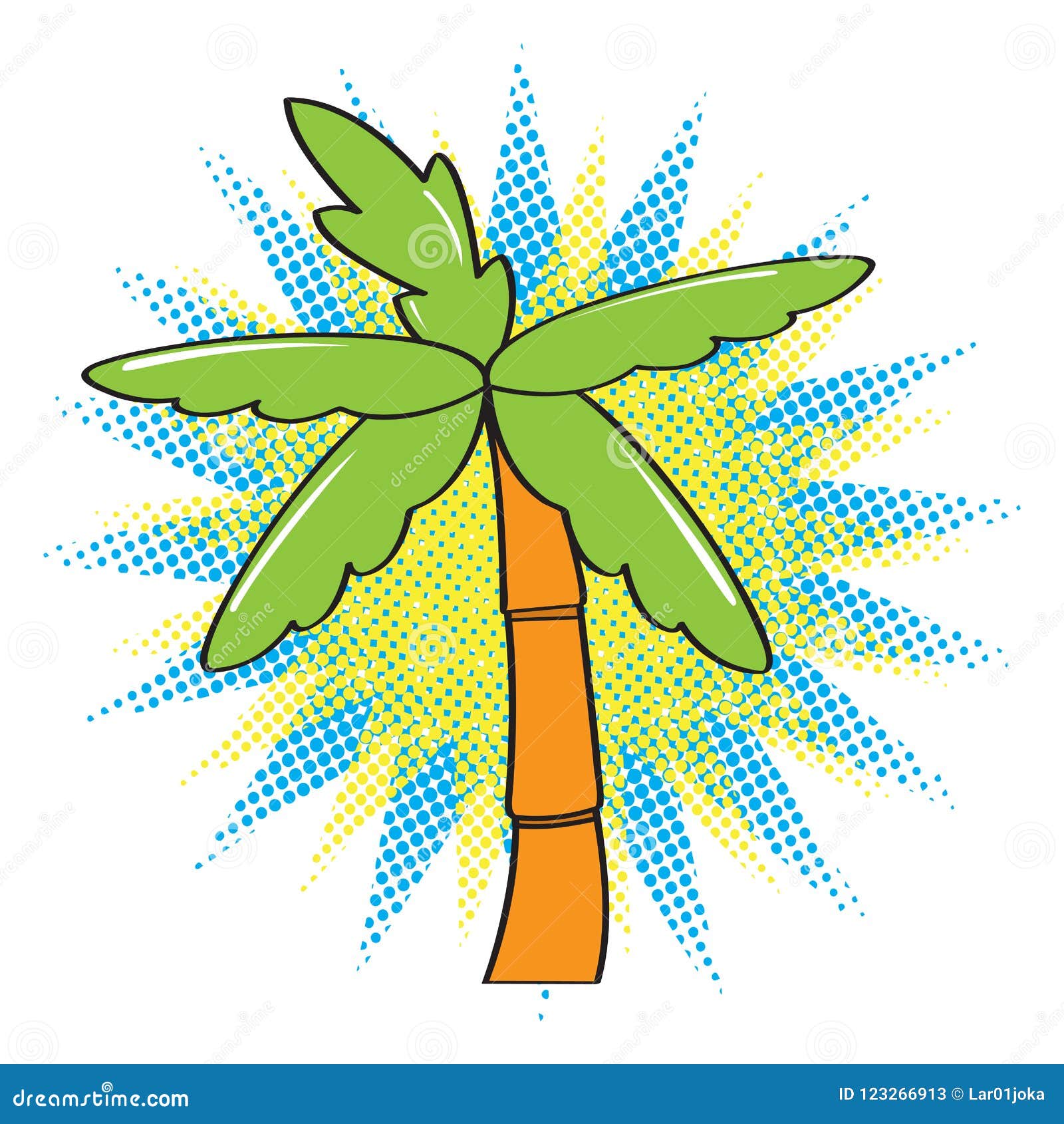 Isolated Comic Palm Tree Icon Stock Vector - Illustration of tree ...