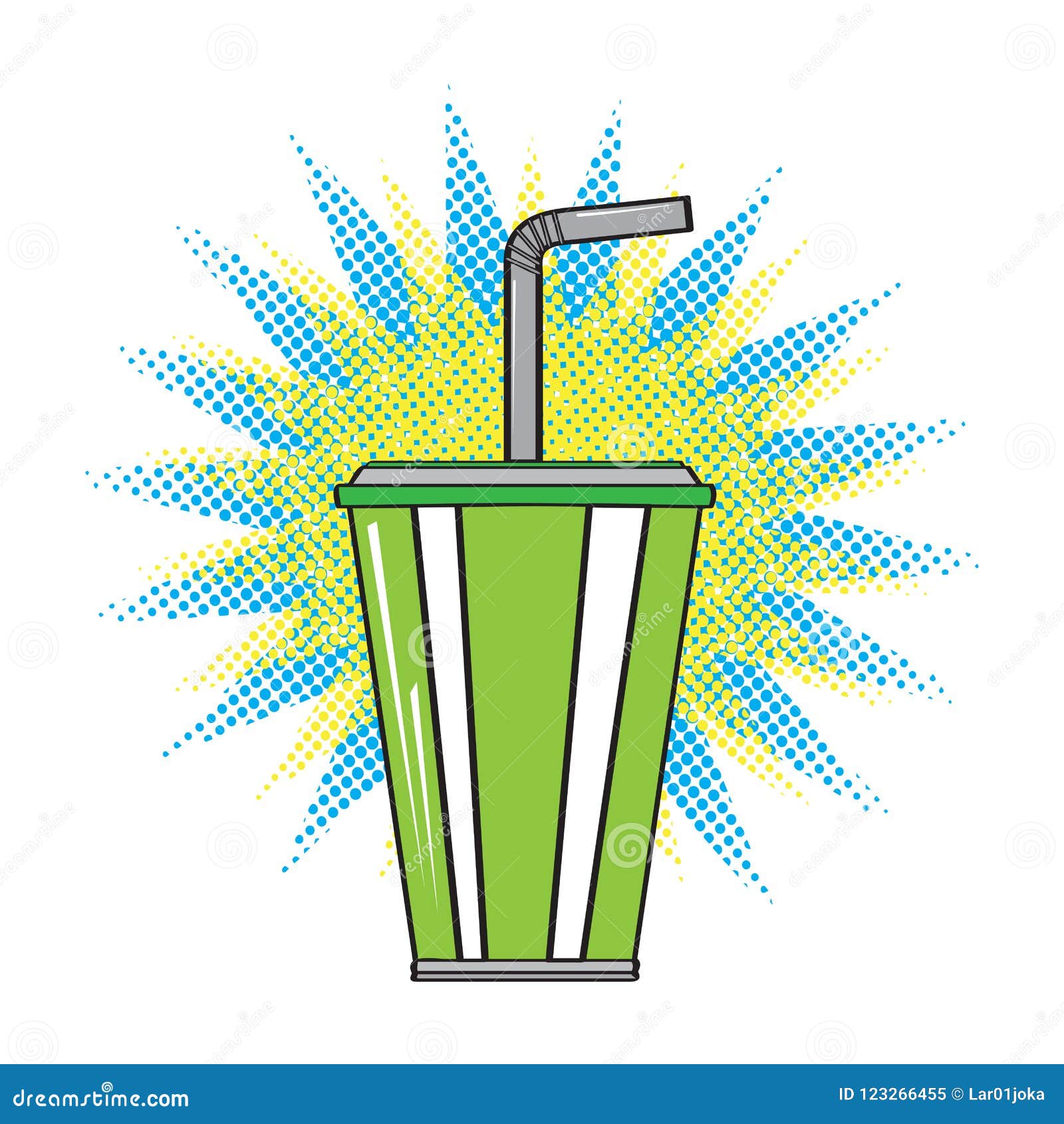 Isolated comic soda icon stock vector. Illustration of comic - 123266455