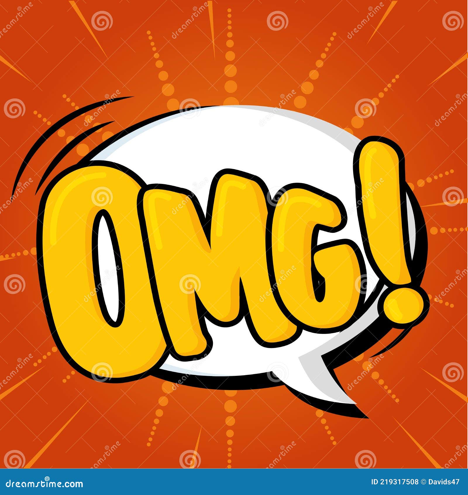 Isolated Comic Speech OMG Cartoon Expression Stock Vector ...