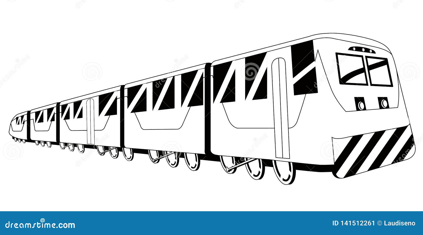Isolated comic train stock vector. Illustration of vector - 141512261