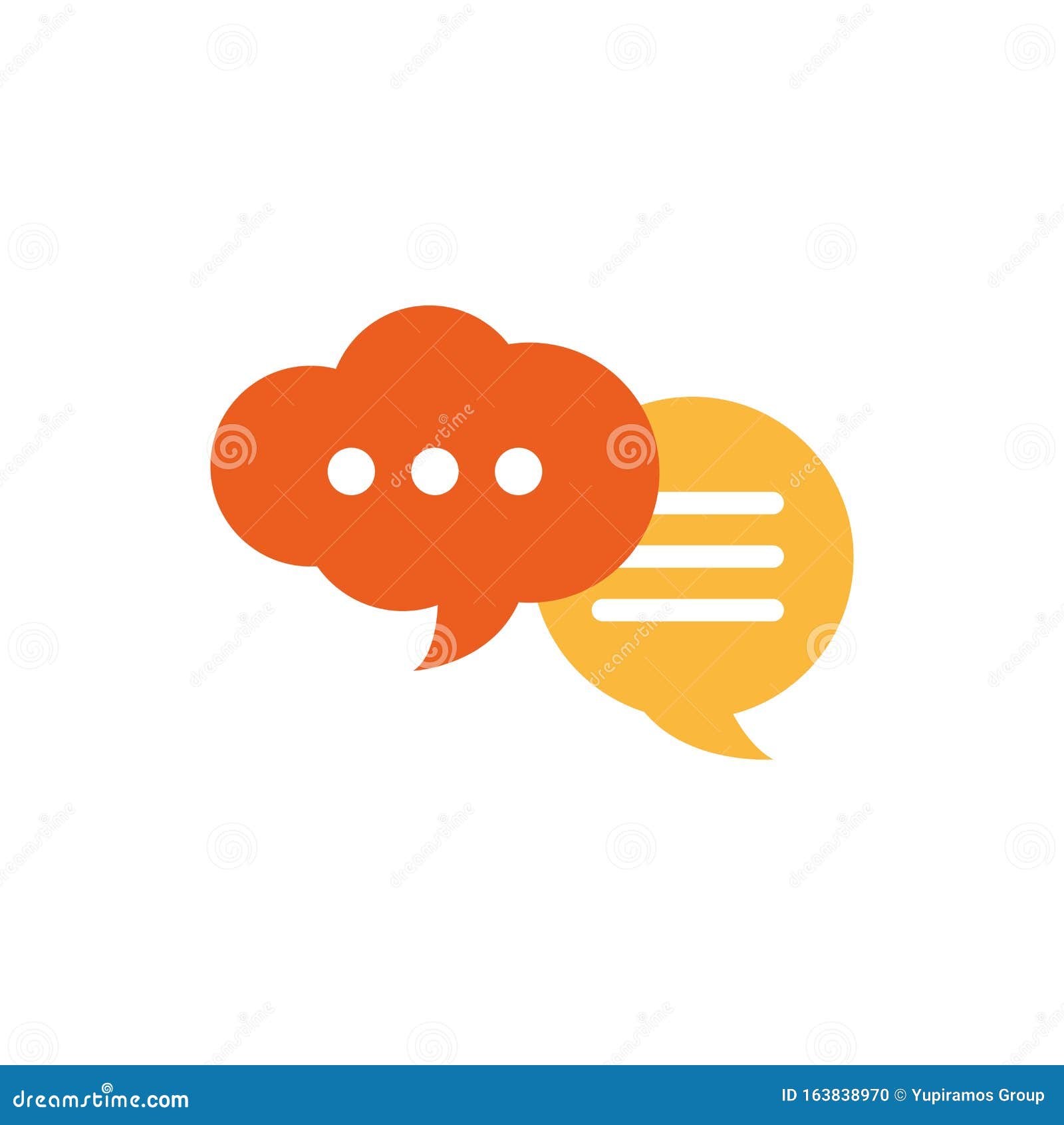 Isolated Communication Bubble Icon Flat Design Stock Vector ...