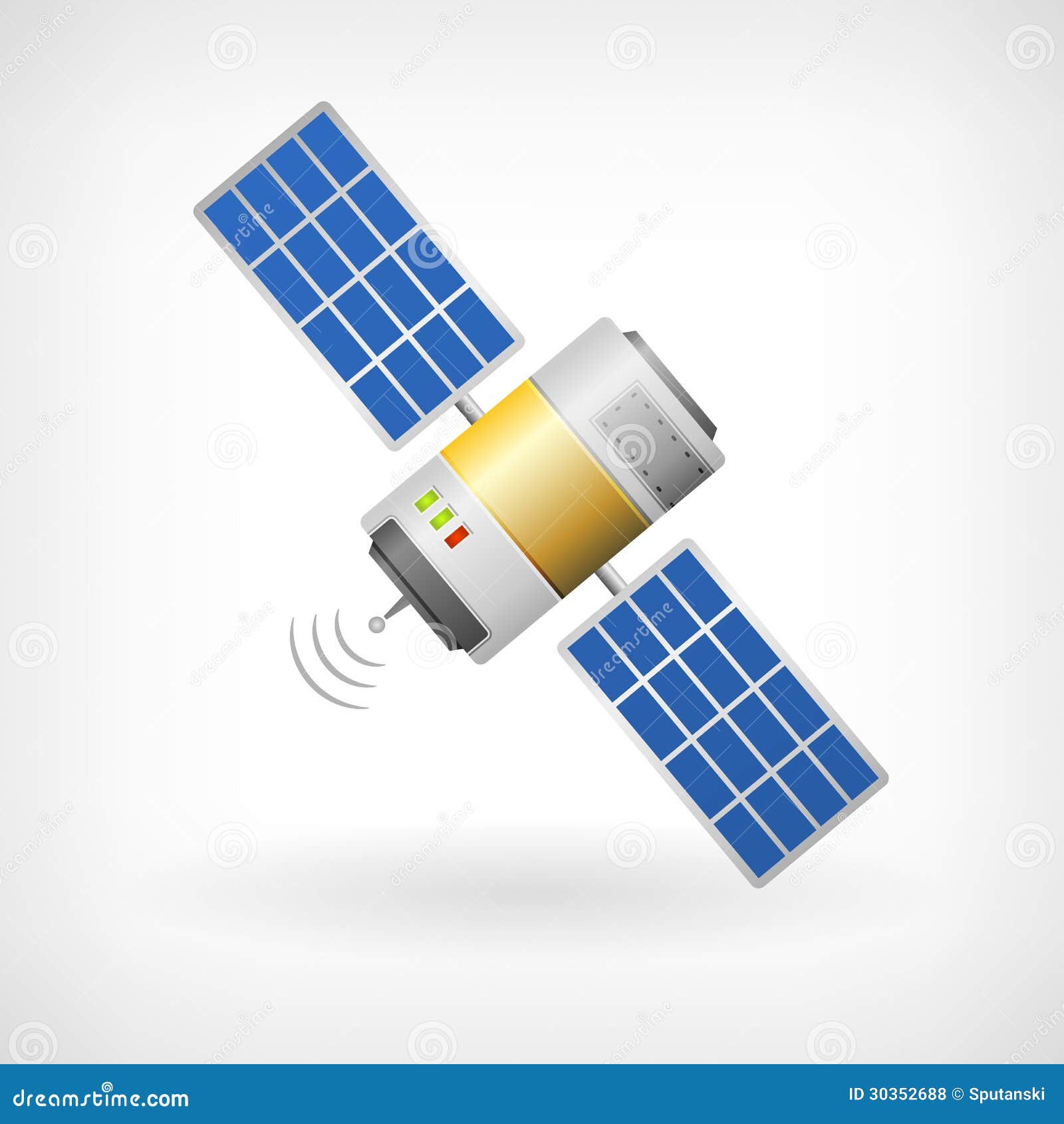 Isolated Communication Satellite Icon Stock Vector - Illustration of ...