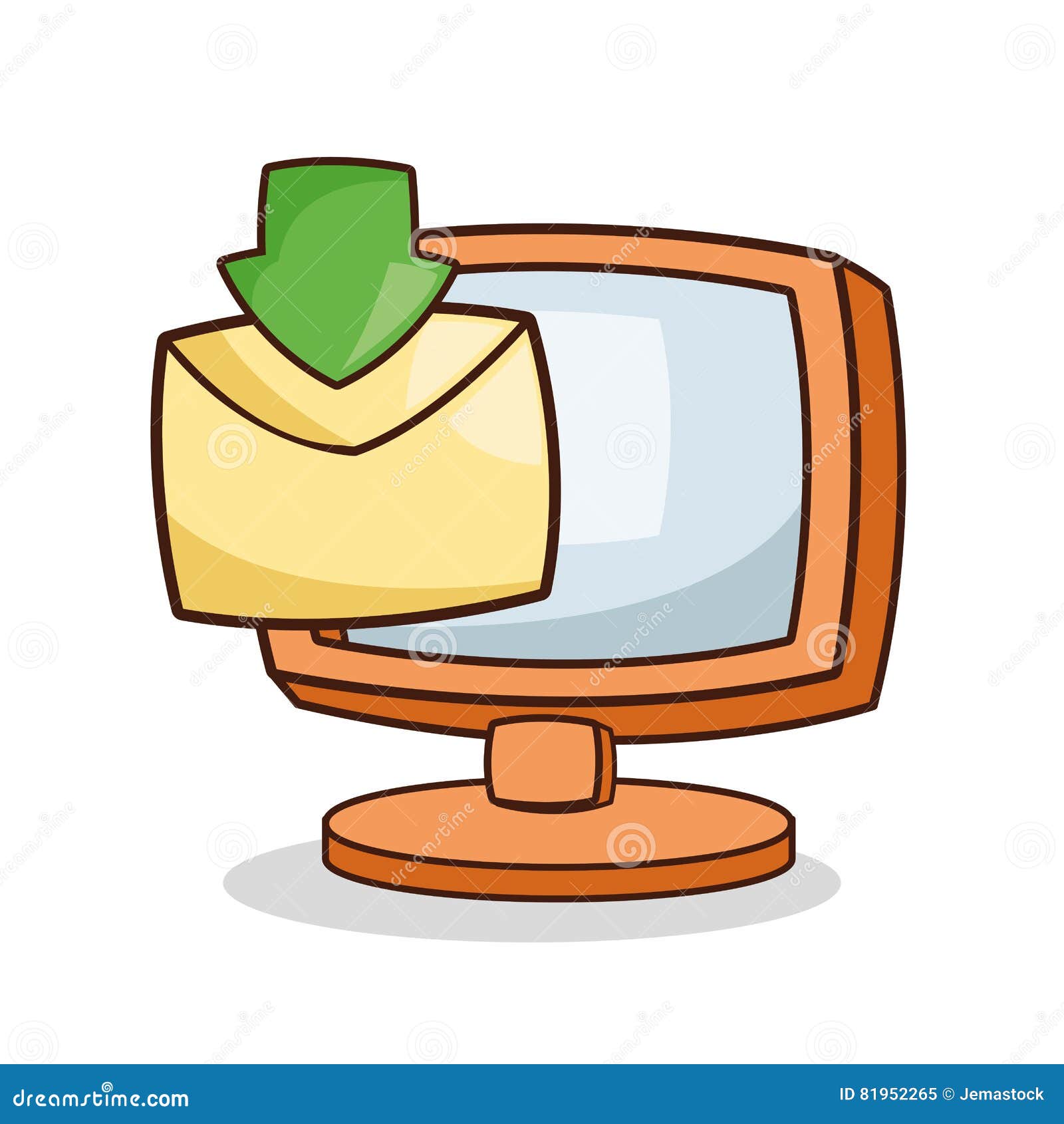 Isolated Computer Cartoon Design Stock Vector - Illustration of gadget ...