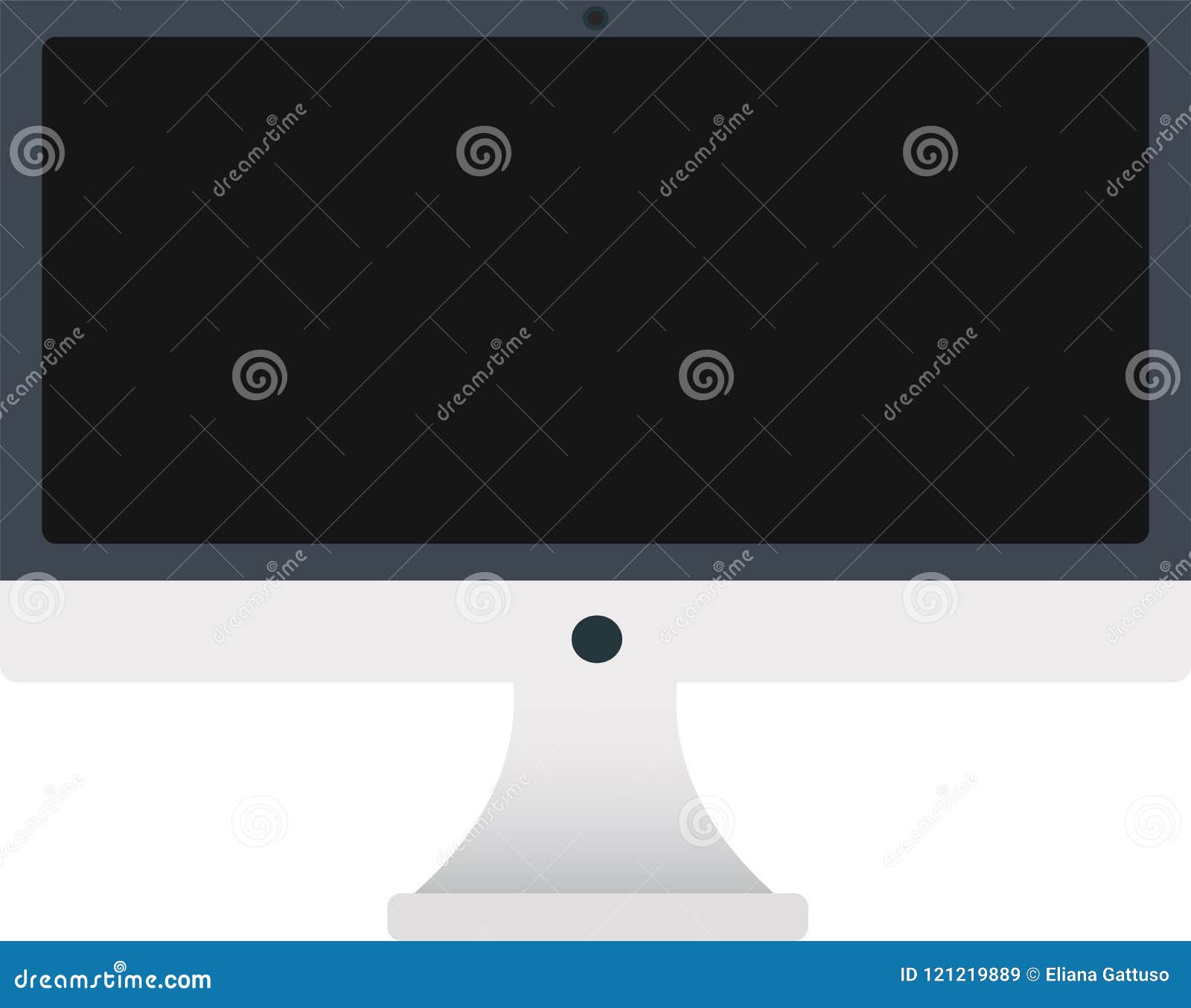 Isolated Computer Icon on White Background. Stock Illustration ...