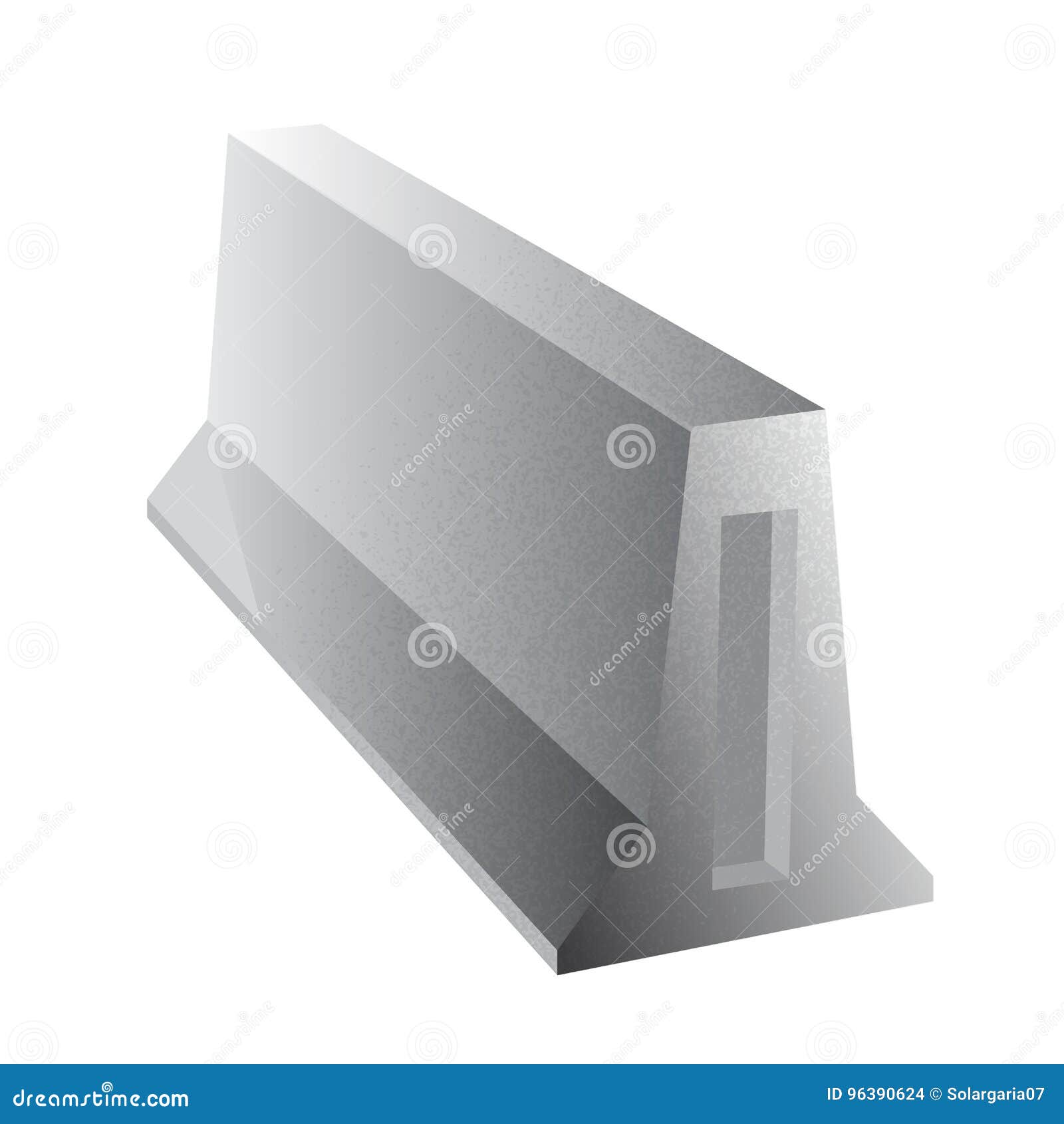 Isolated Concrete Barrier - Vector Illustration Stock Vector ...