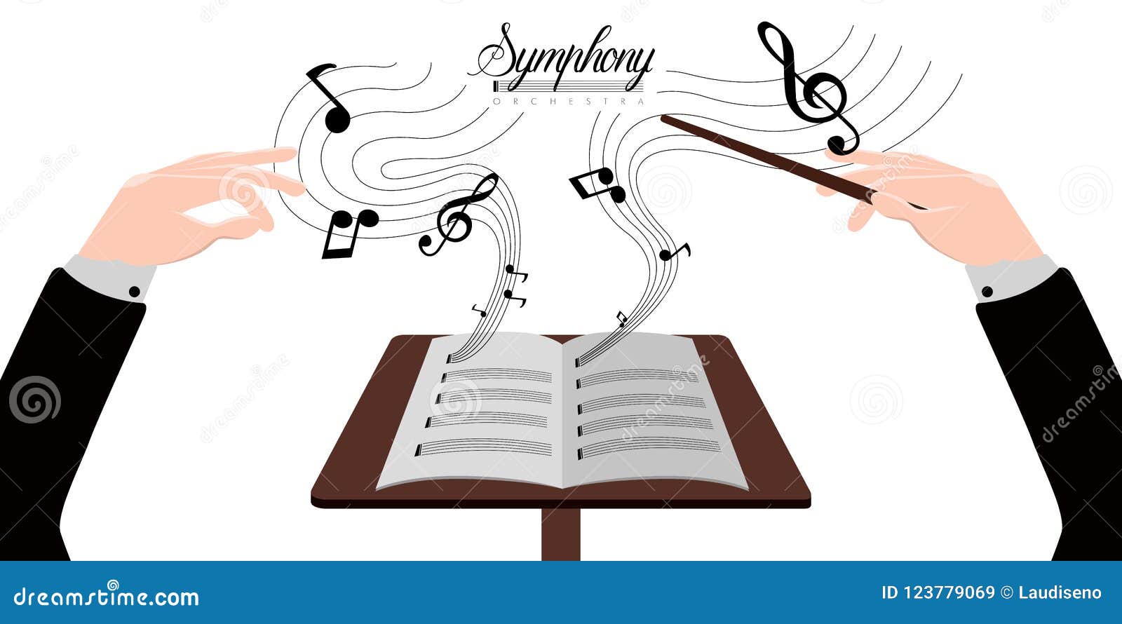 Conductor Hands Concept. Vector Illustration | CartoonDealer.com #77294662