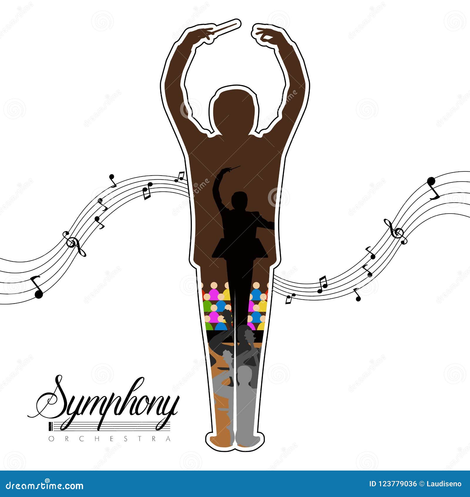 Isolated conductor icon stock vector. Illustration of concert - 123779036