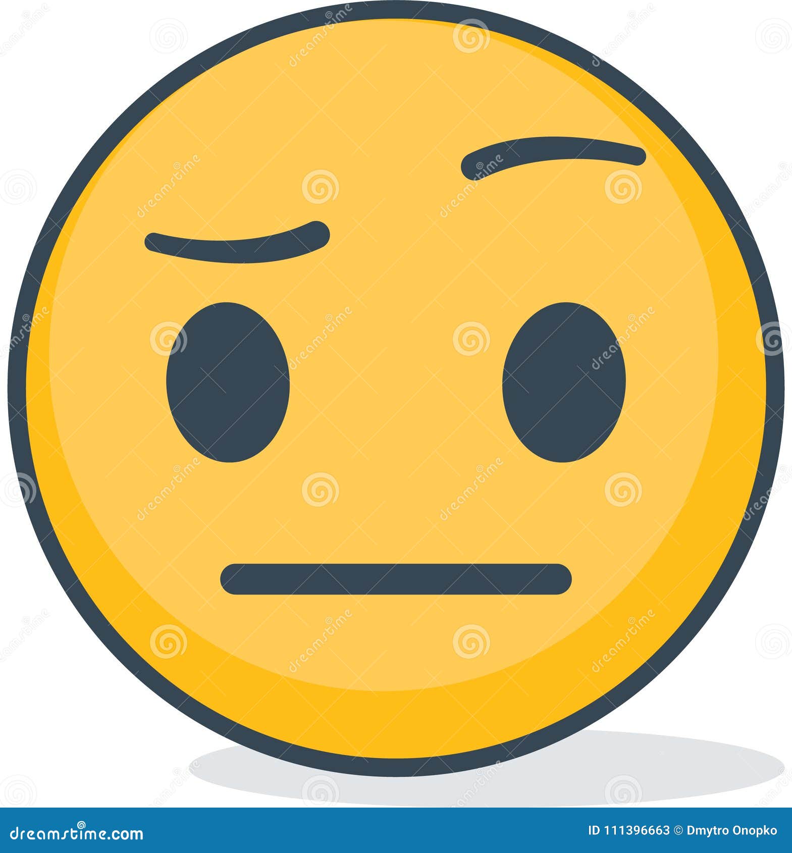Isolated Confused And Angry Emoticon. Isolated Emoticon. Cartoon Vector ...